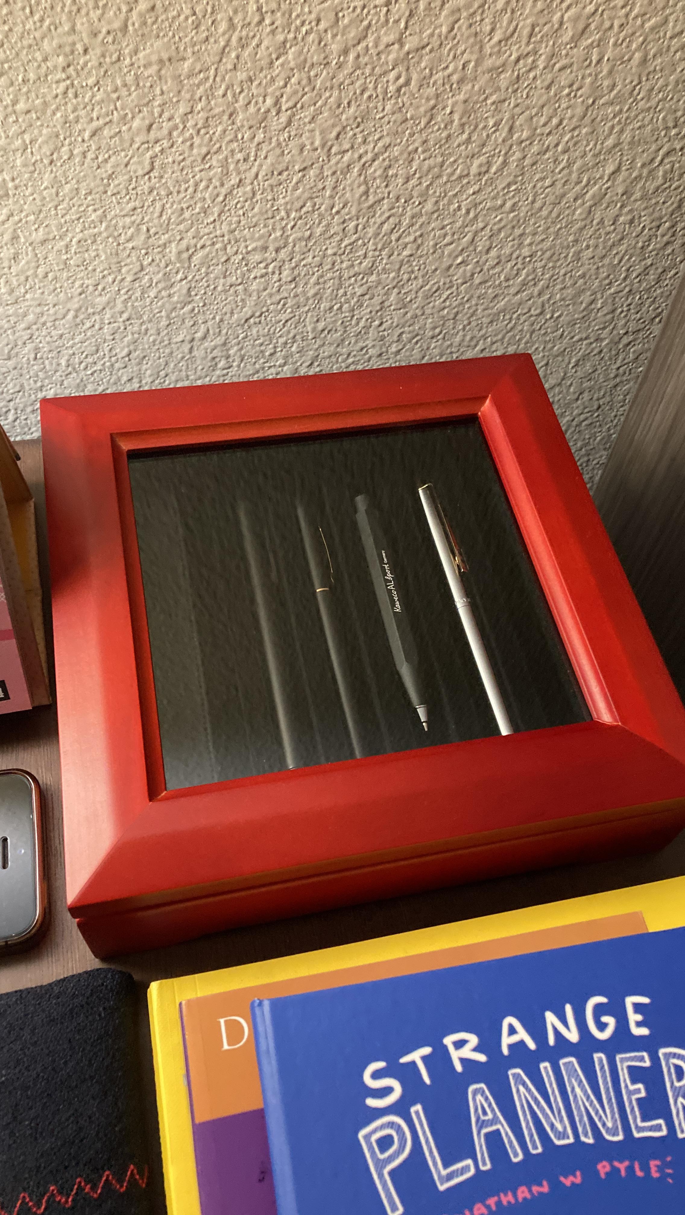 Amazon.com : Rosewood Color - 7 Pens Display Case with Glass Top ...