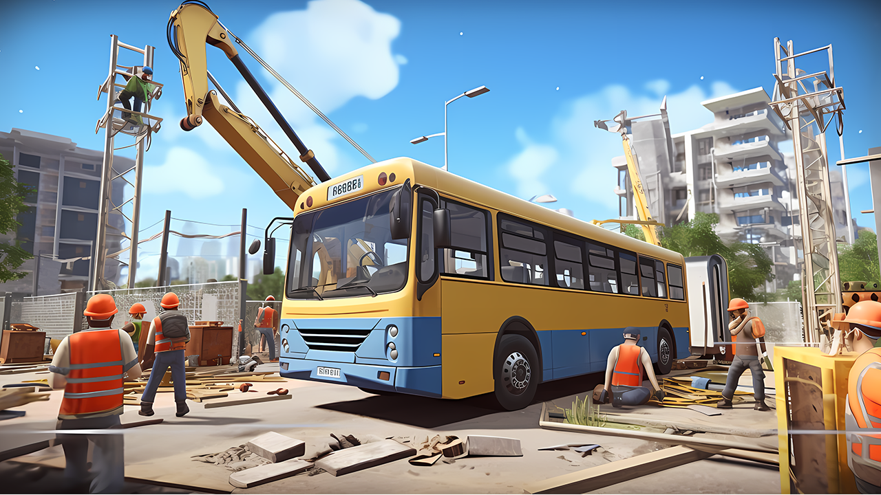 City Bus Construction Simulator Game Free For Kids: Transport Mega City ...