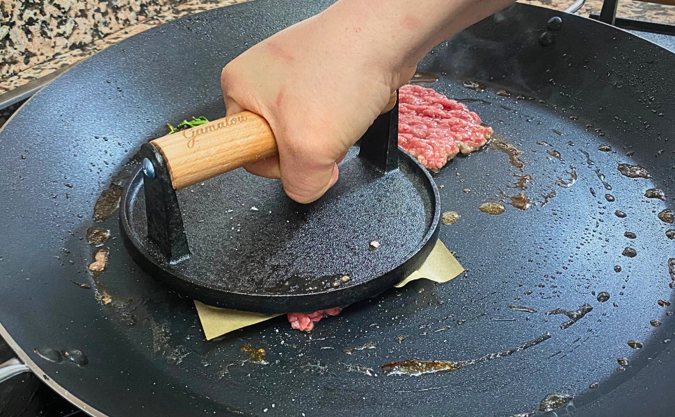 Grill Press Buy SHINESTAR Burger Press Kit For Blackstone, Cast Iron ...