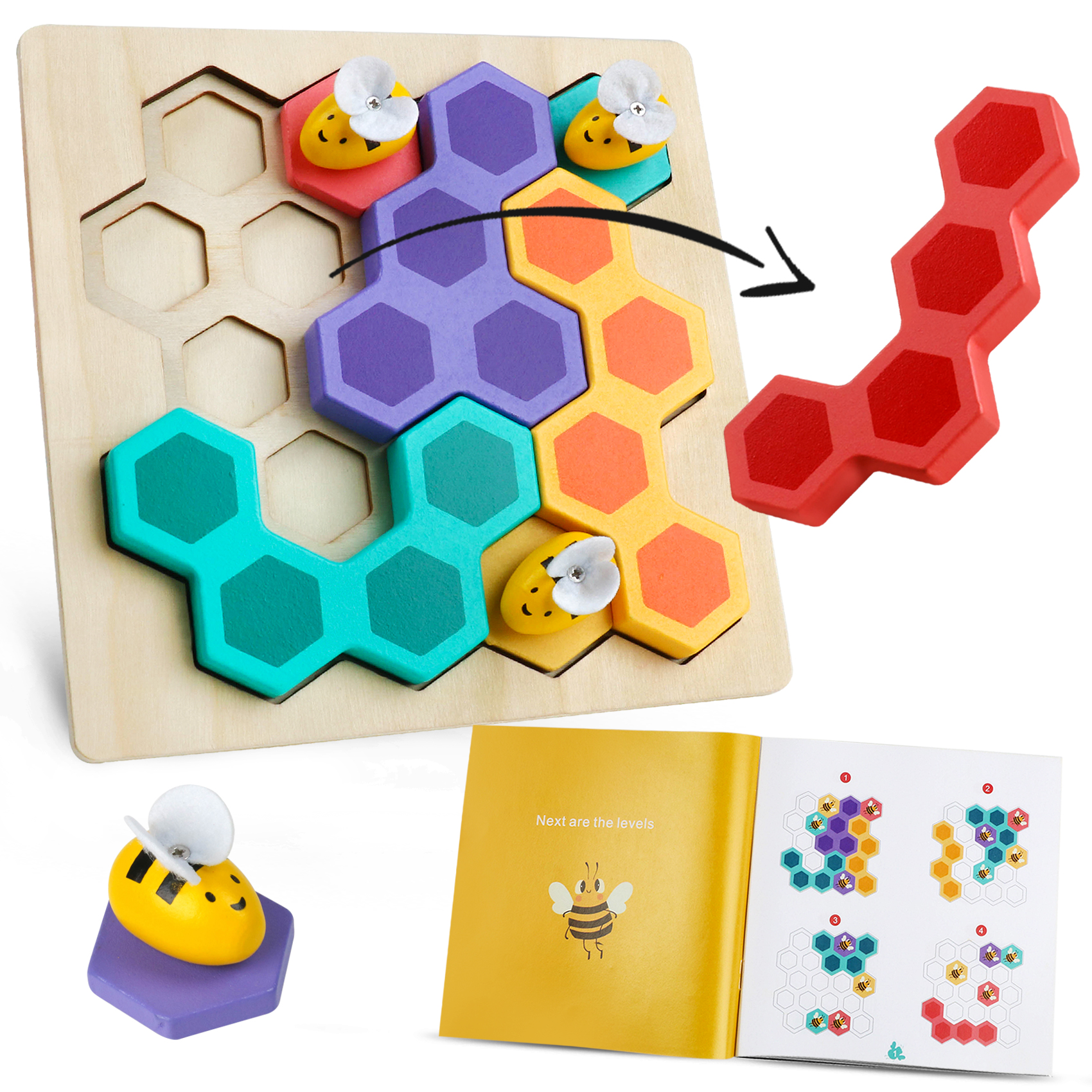 Watch Montessori Toys Wooden Beehive Puzzle Board on Amazon Live