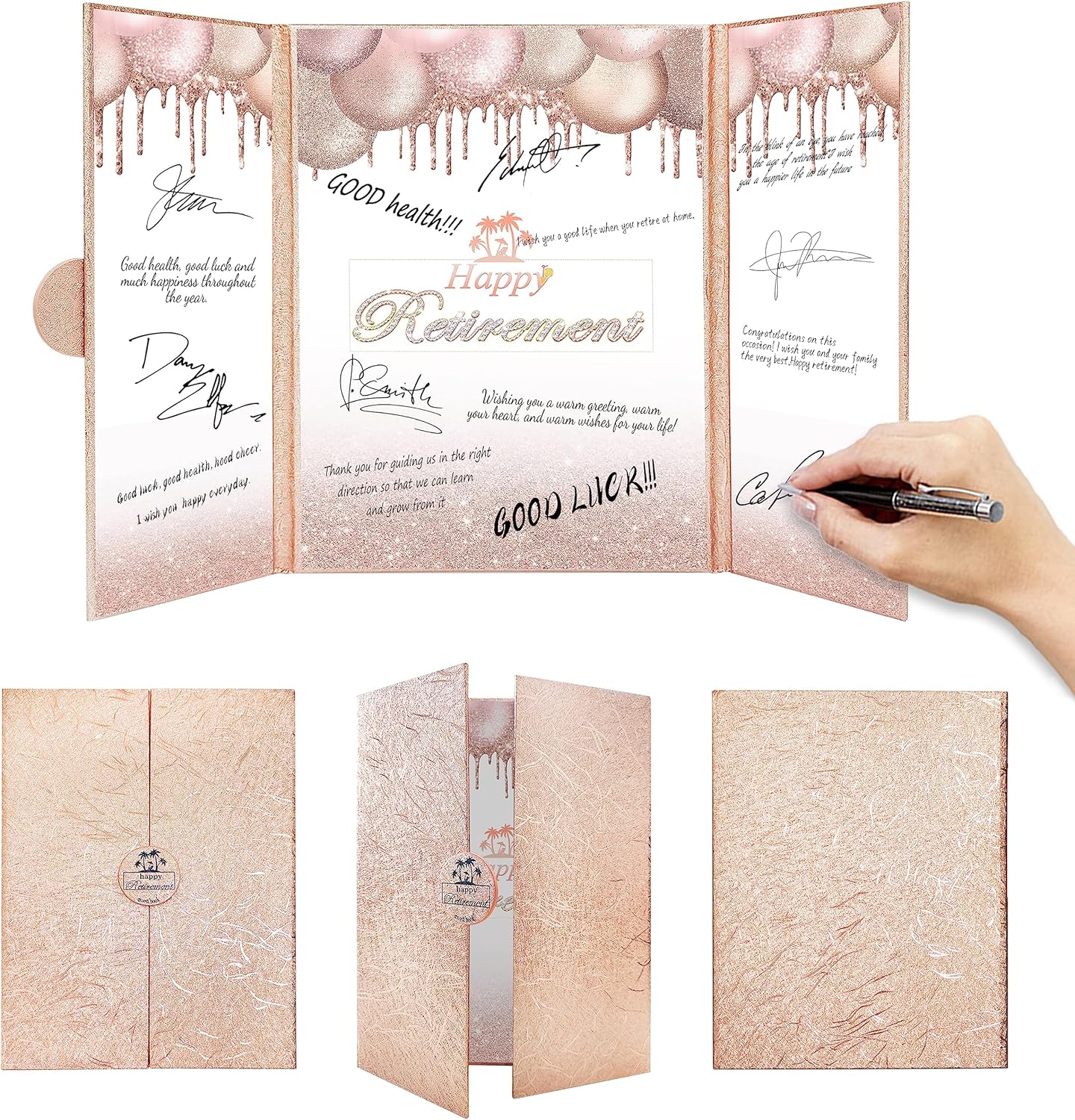 Amazon.com: Rose Gold Retirement Party Decorations, Happy Retirement ...