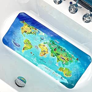 Amazon.com: BOPPIE Non-Slip Bath Mat Shower Mats for Tub Kids,Anti-Slip ...