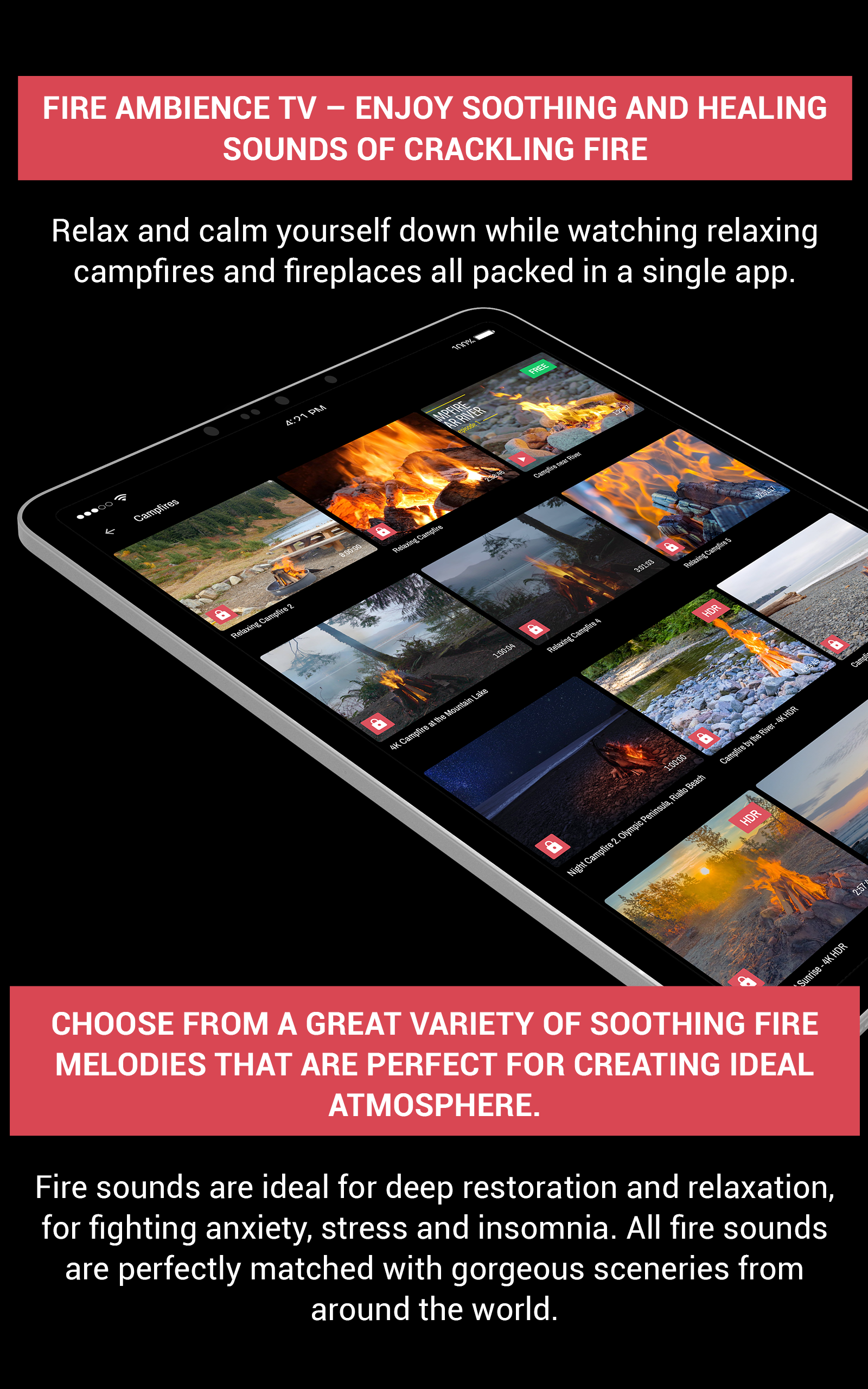 Fire Ambience TV - 4K UHD Campfire & Fireplace - App on Amazon Appstore