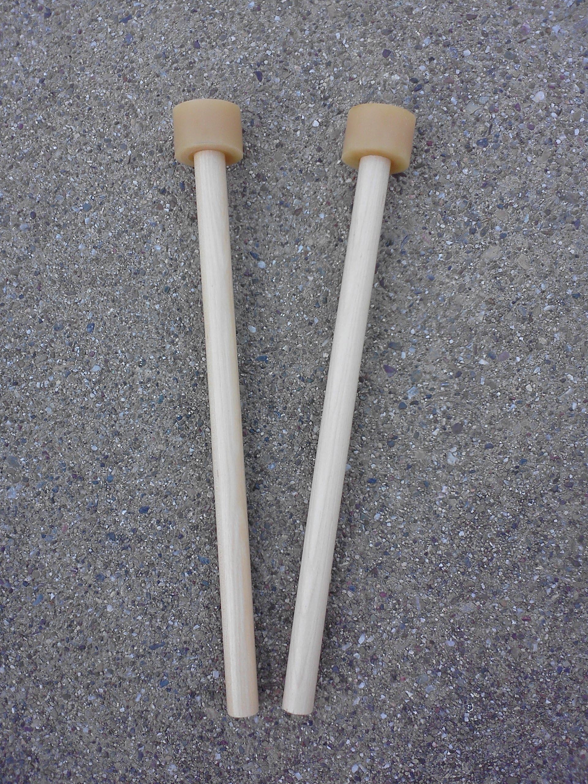 Amazon.com: KaKesa Steel Drum Pan Mallets Sticks Wood Trini - Guitar ...