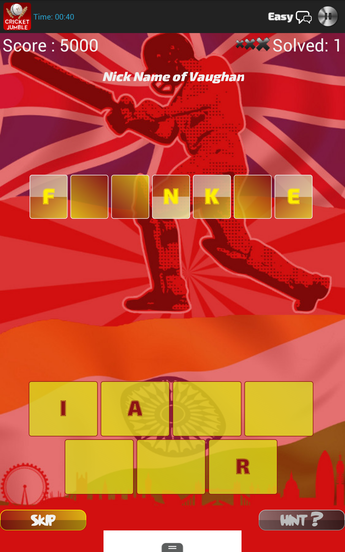 Word Jumble Cricket Players - App on Amazon Appstore