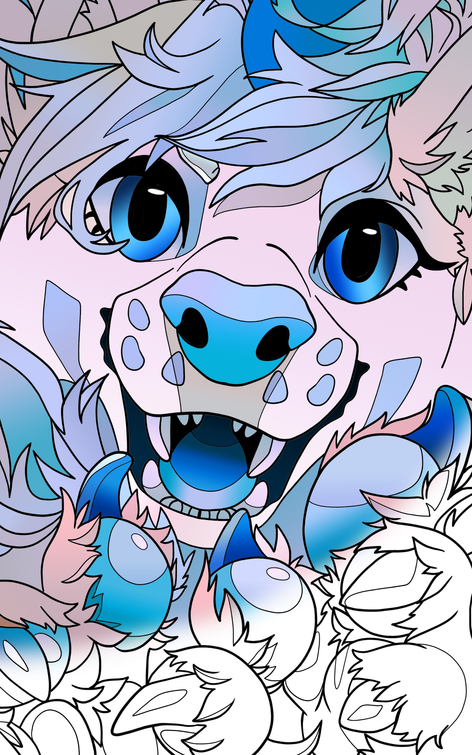 Furry Coloring Pages: Custom Furry and Anthro Portraits for Fandoms ...