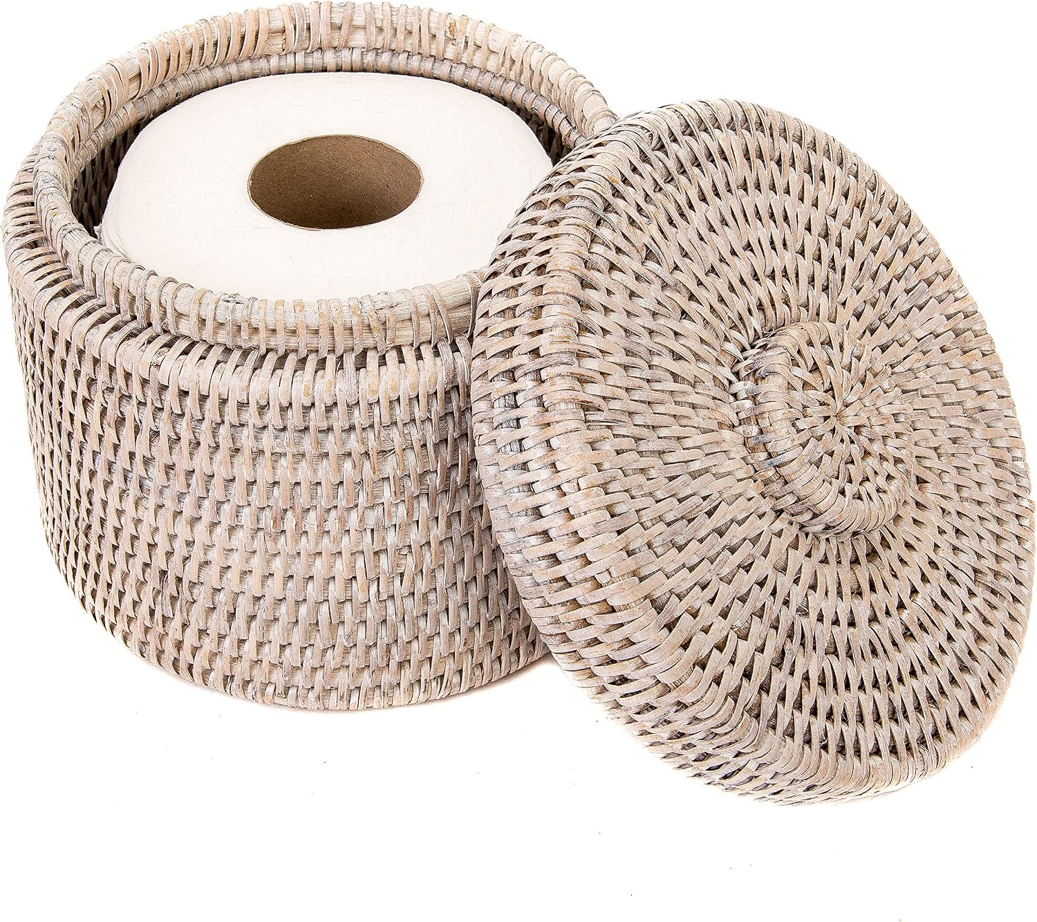 Amazon.com: Artifacts Trading Company Rattan Round Single Tissue Roll ...