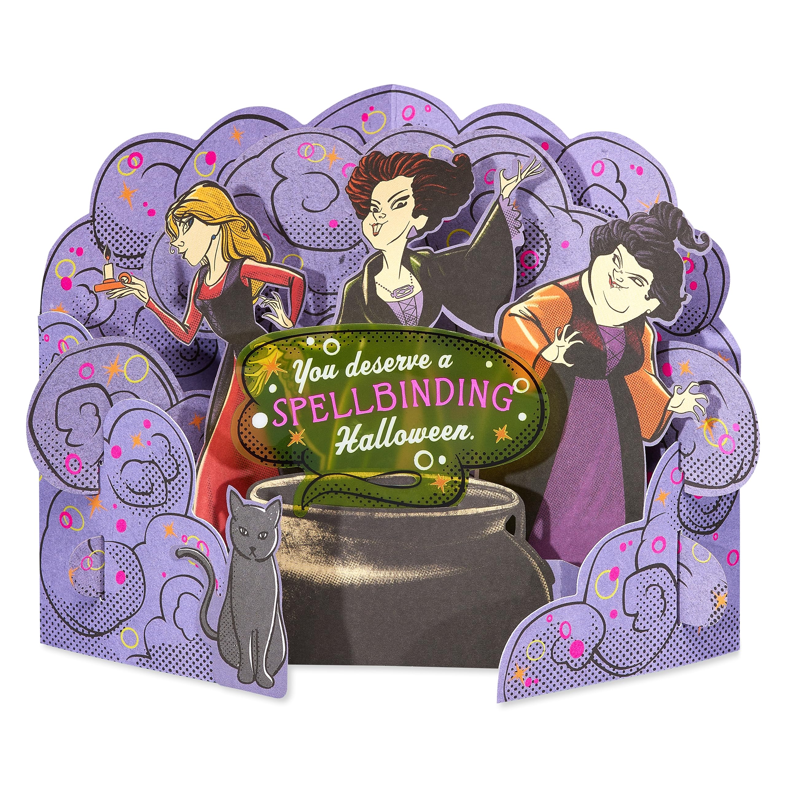 Amazon.com: American Greetings Hocus Pocus Pop Up Halloween Card (Pure ...