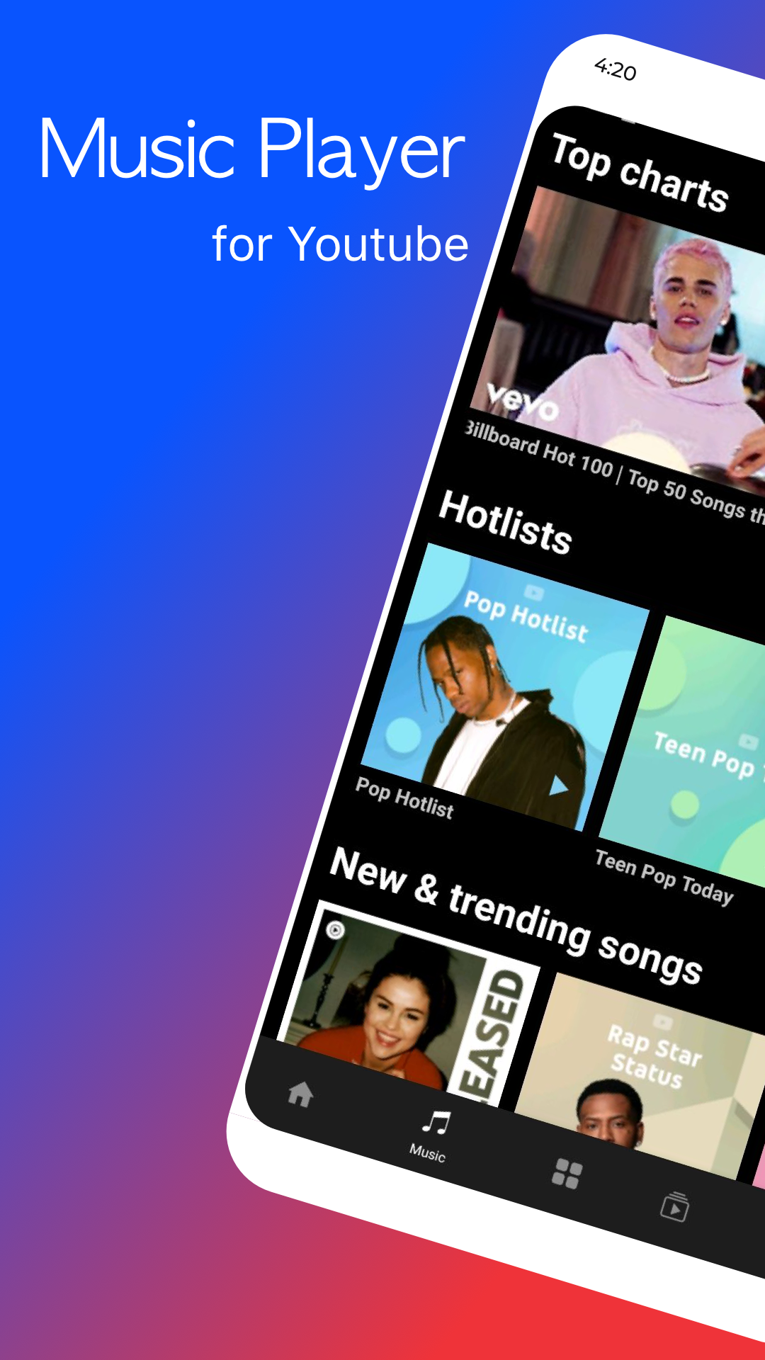BLU Music - Ad-free player for YouTube - App on Amazon Appstore