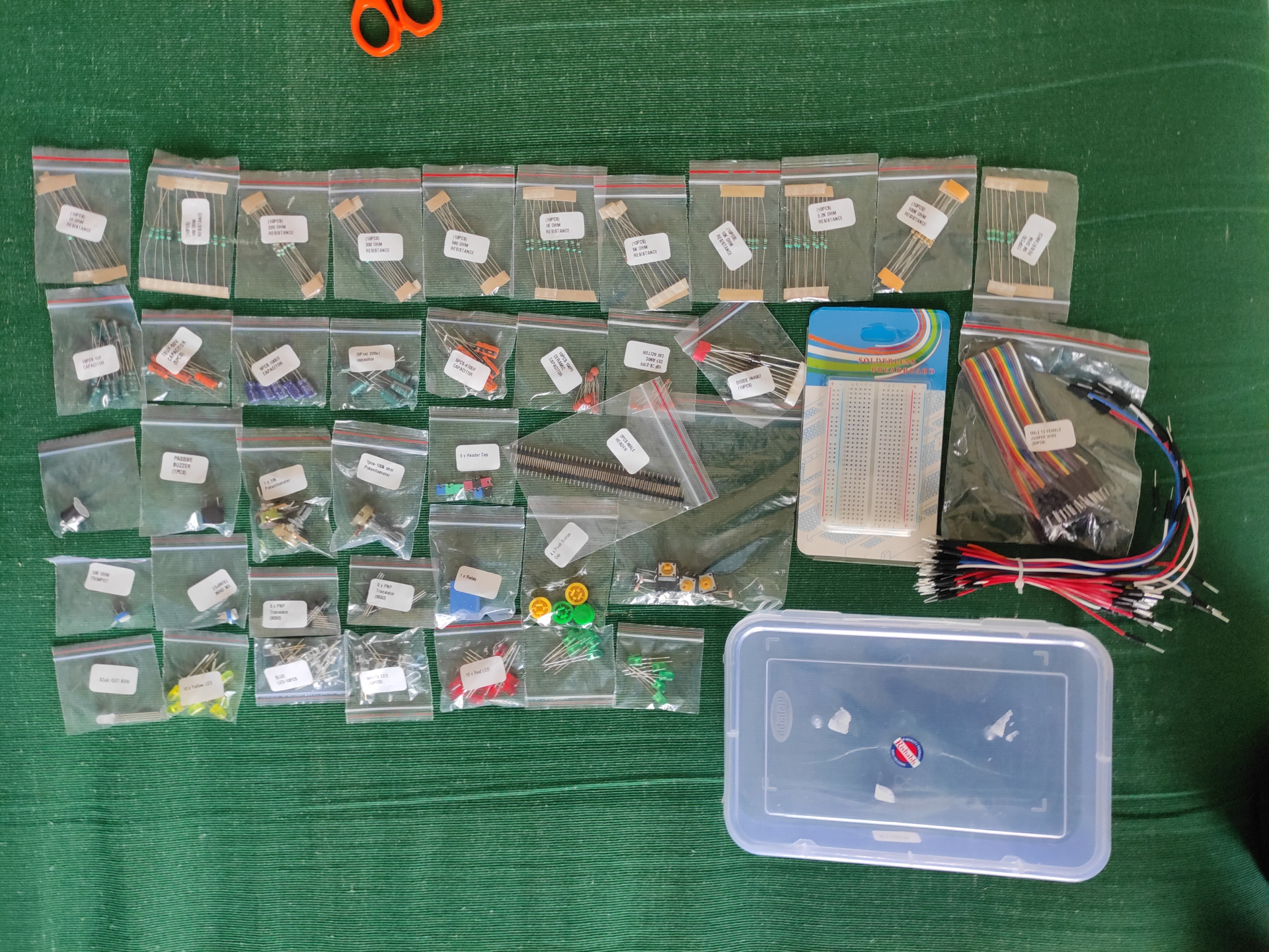 REES52 Electronics Component Fun Kit with Power Supply Module,Jumper ...