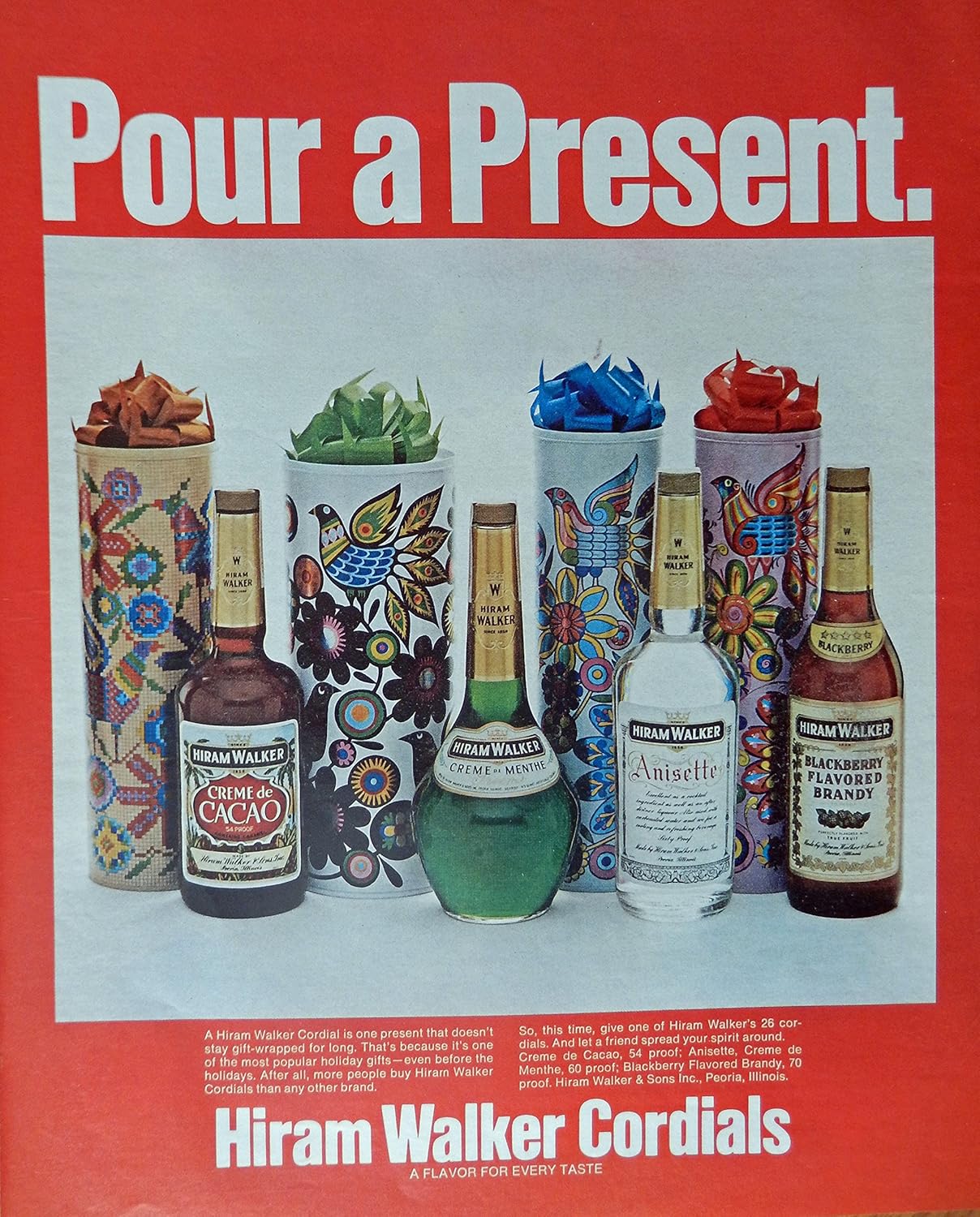 Amazon.com: Hiram Walker Cordials, 60's Print ad. Full Page Color ...