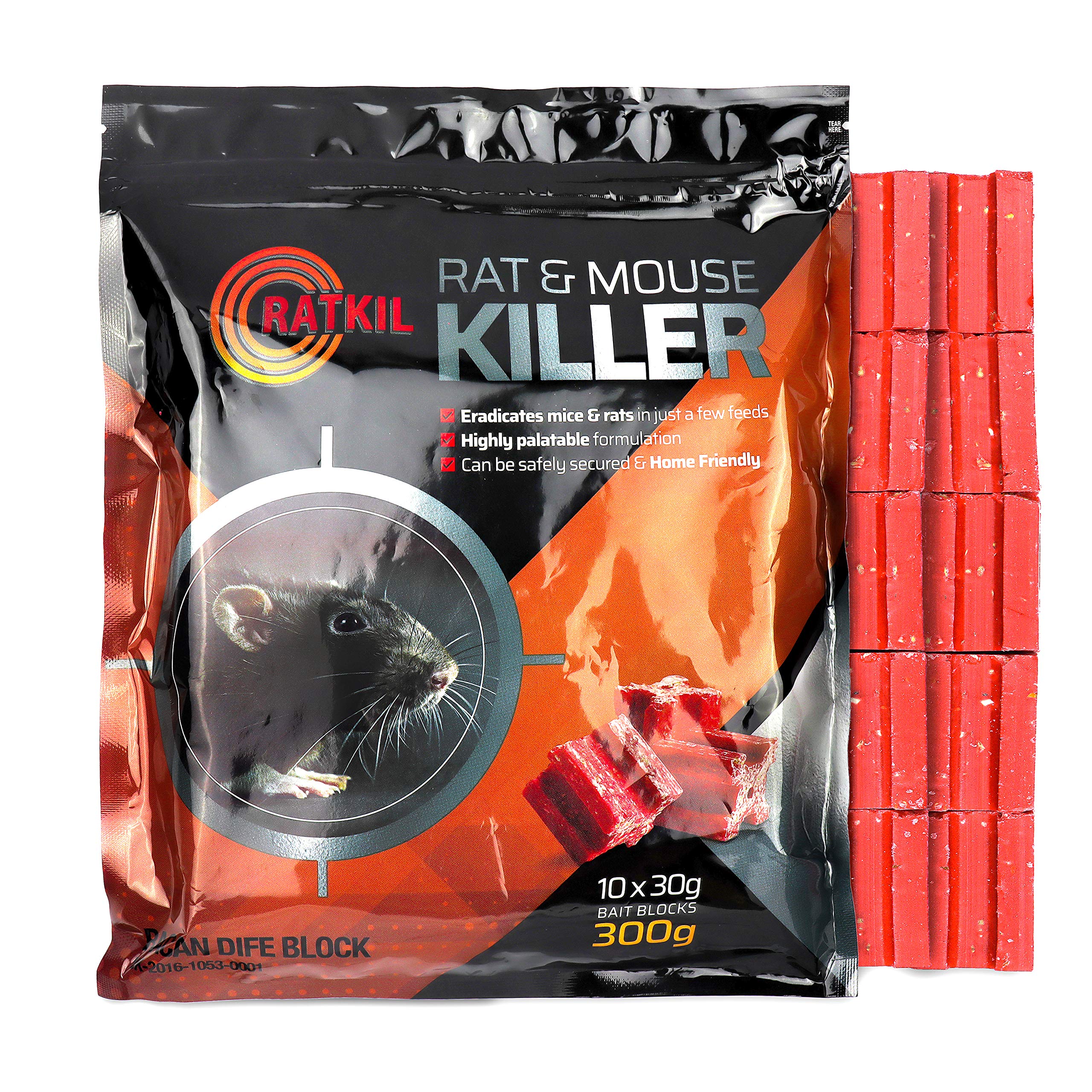 Ratkil Rat Poison 300g Rat Bait Blocks And Mouse Poison Killer - High ...
