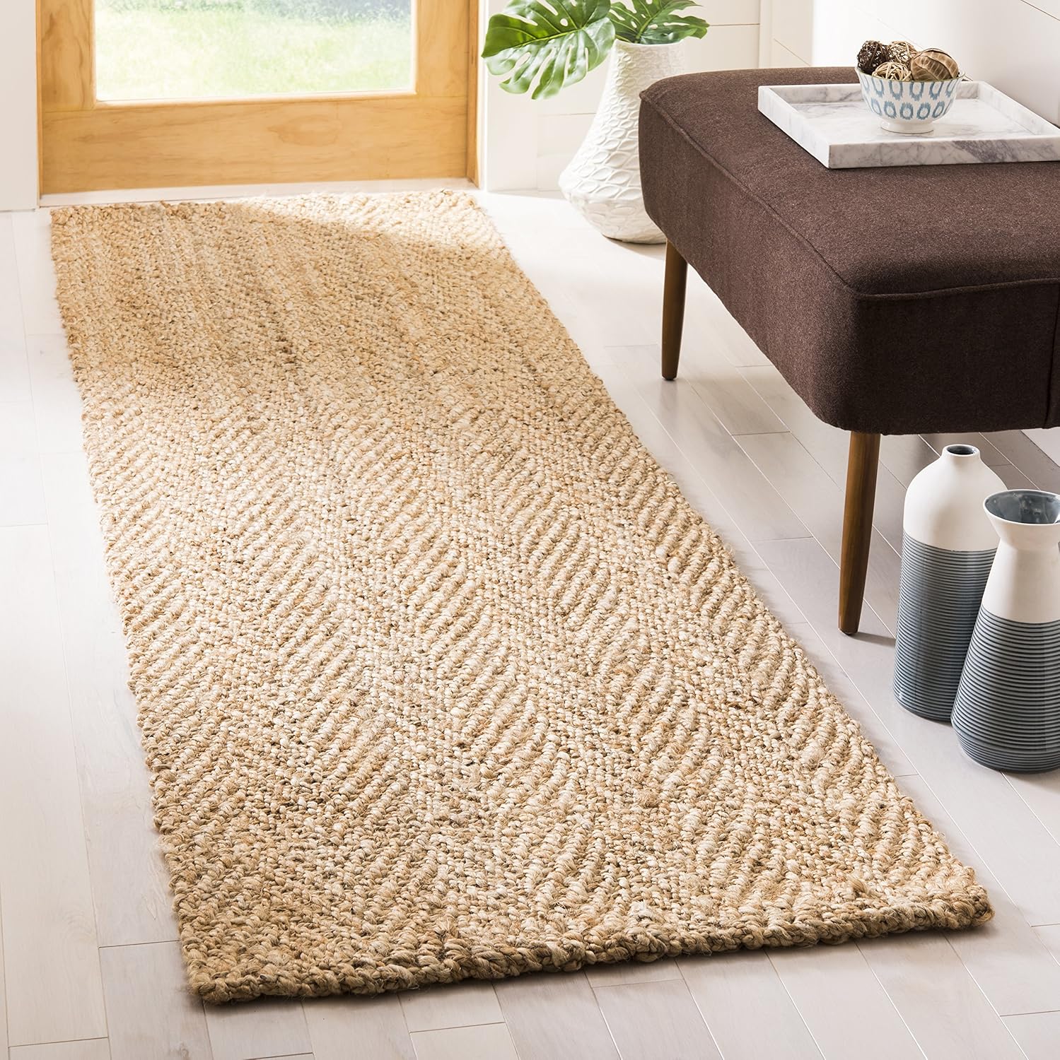 Amazon.com: SAFAVIEH Natural Fiber Collection Runner Rug - 2'3" x 10 ...