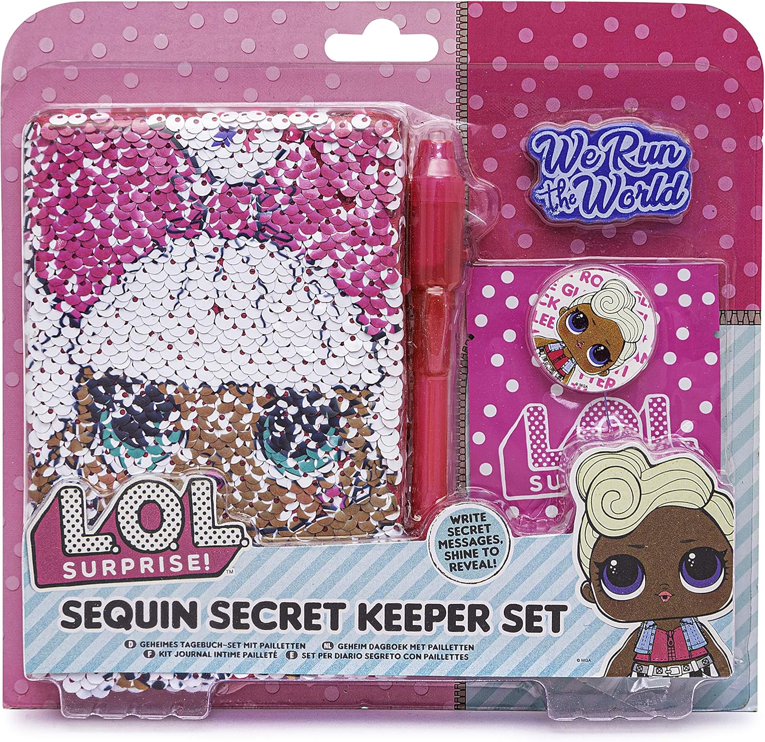 L.O.L. Surprise! LOL Mini Diary Set for Girls - Contains A6 Diary, UV ...