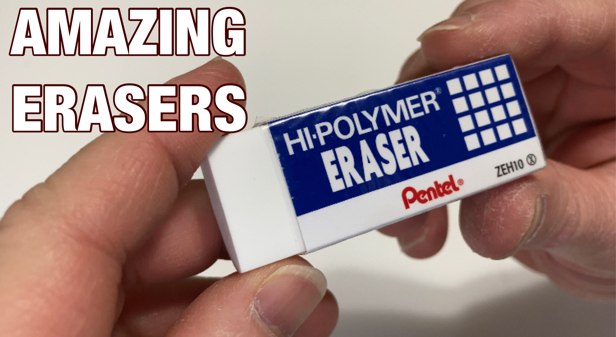 Watch Pentel Hi-Polymer Erasers Review on Amazon Live
