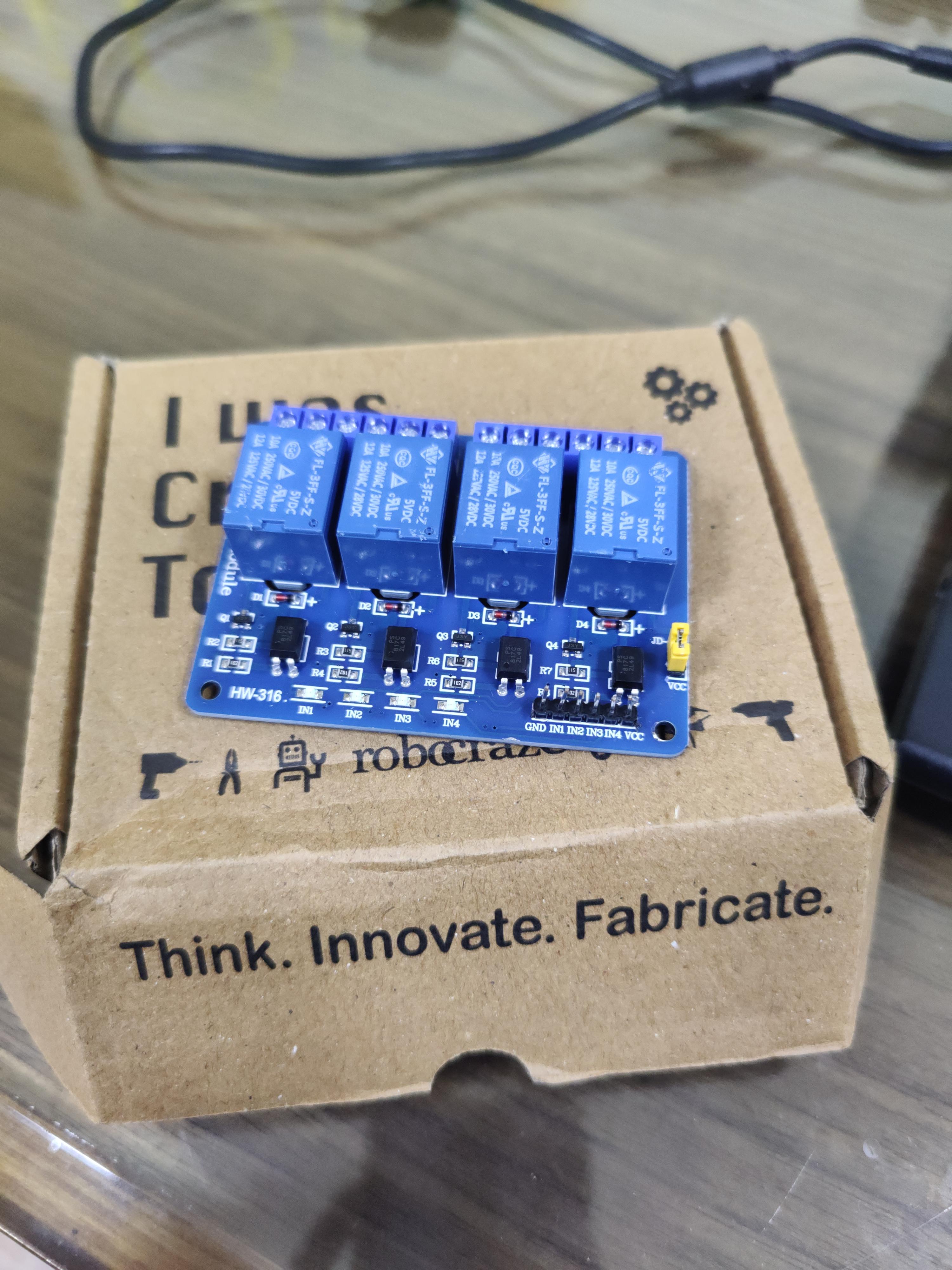 Robocraze 4-Channel 5V Relay Module with Optocoupler | 5V Relay Module ...