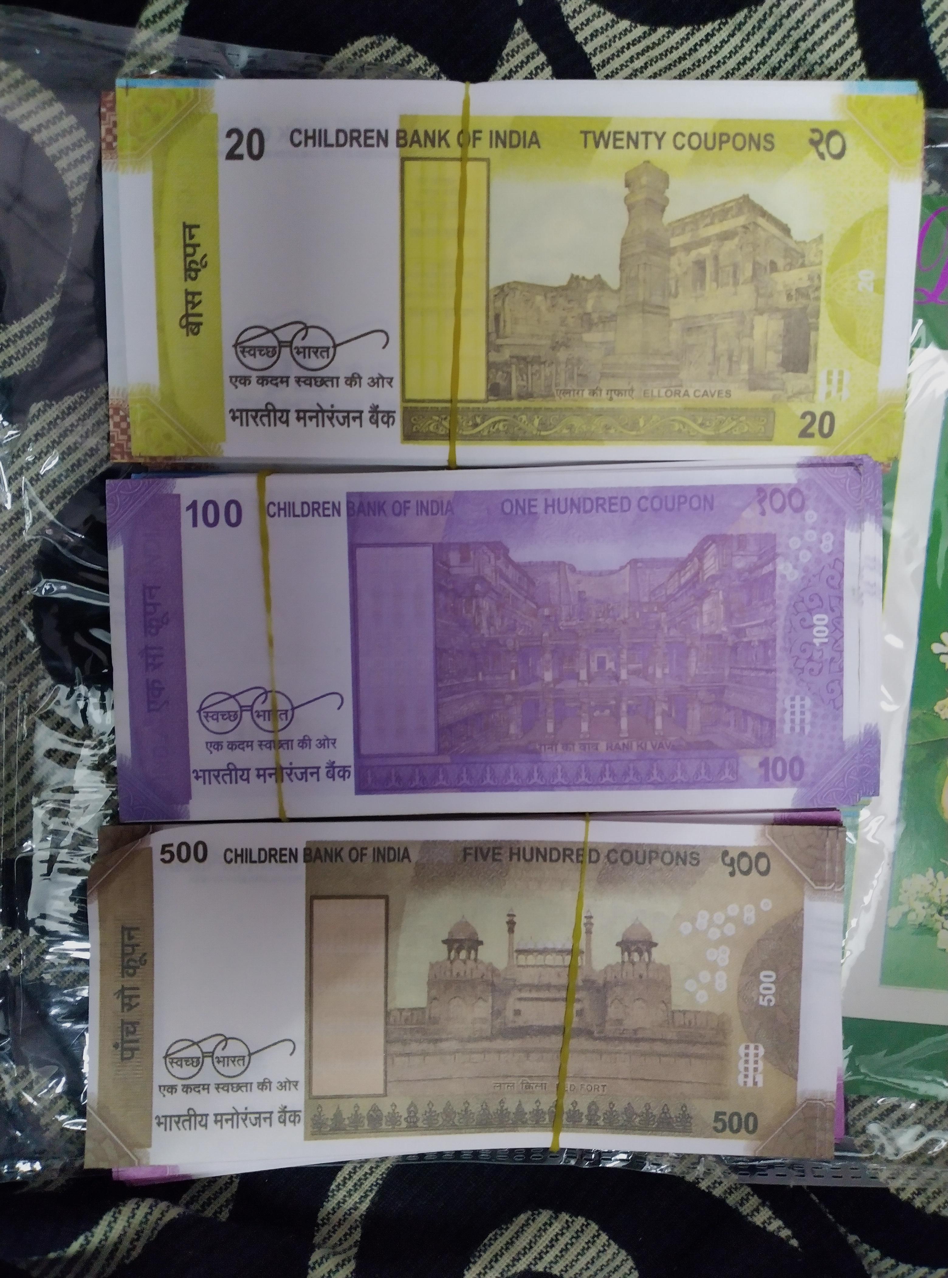 Buy Mallexo 600PCs Fake Currency for Kids - Artificial Dummy Notes and ...