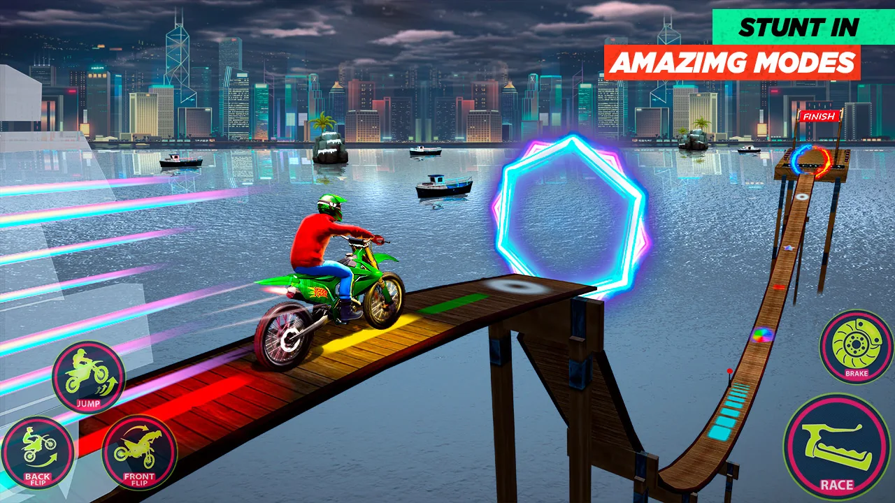 Trail Bike Extreme Stunts Master Dirt Bike Games : Bike Racing ...