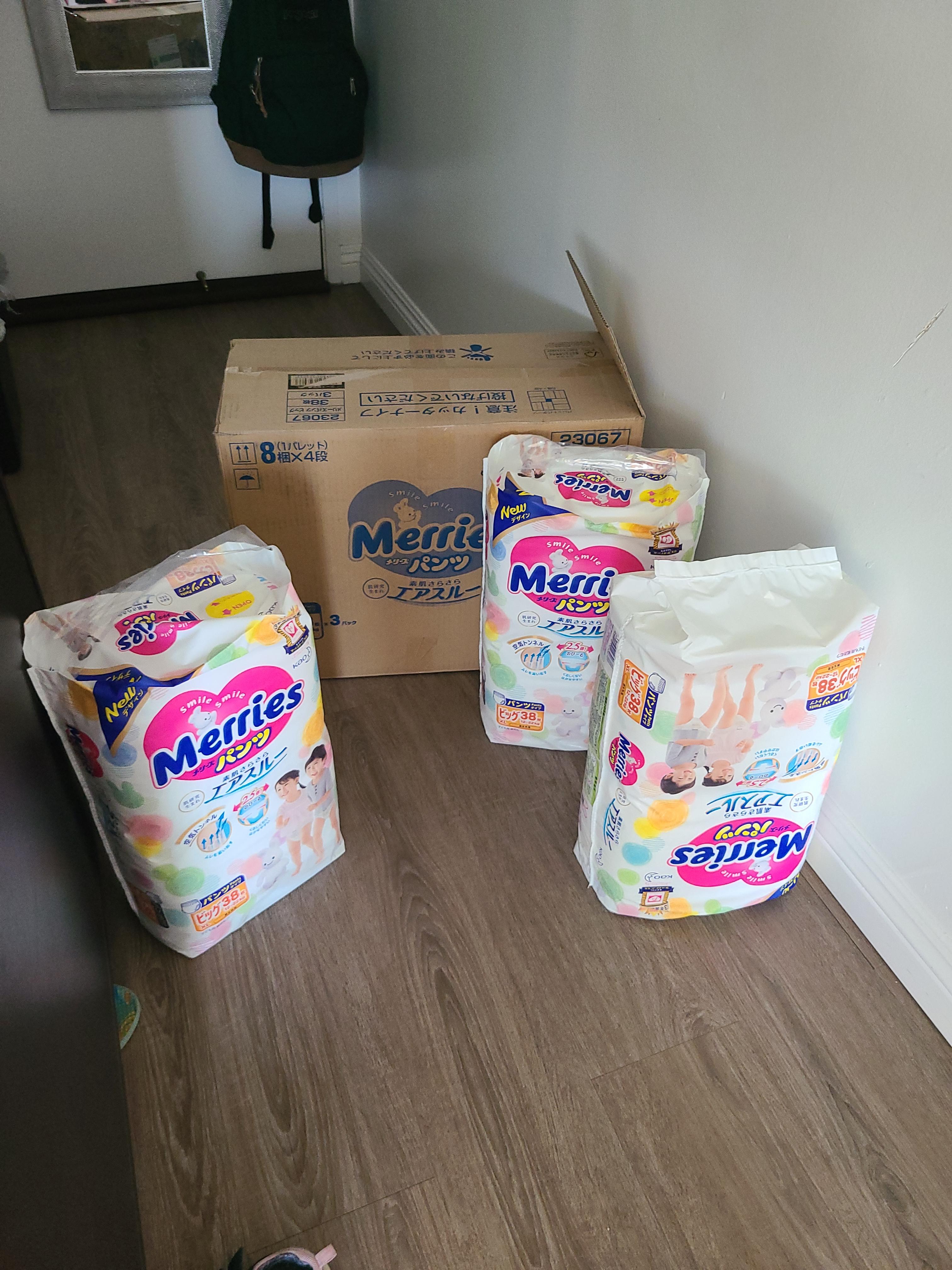 Amazon.com: Merries Kao Baby Pants Diaper XL 38 Pieces x3 Bags Deal (12 ...