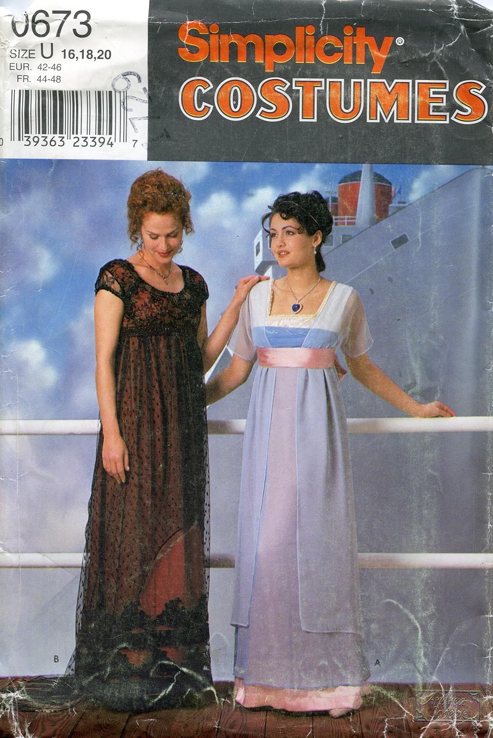Amazon.com: Simplicity Costumes Pattern 0673 Misses' Edwardian Gowns ...