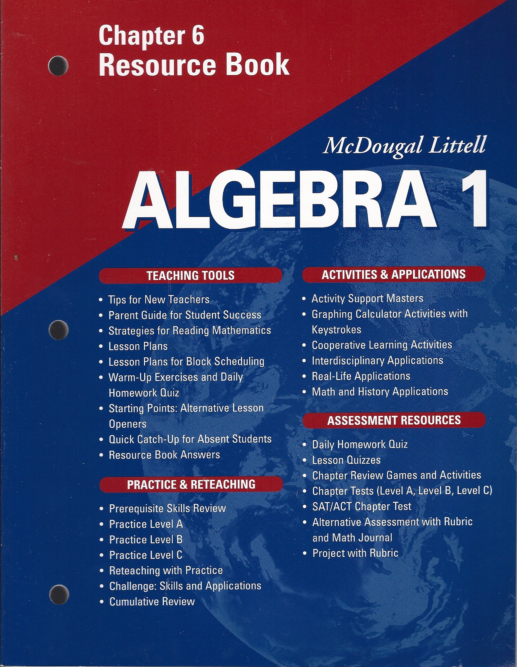 McDougal Littell Algebra 1: Resource Book: Chapter 6: Boswell, Kanold ...