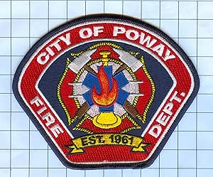 Fire Dept. Patch Embroidered Patch Collectible - City of Poway : Amazon ...