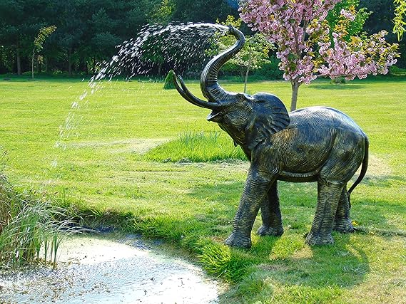 UK Garden Wonders Elephant Water Feature | Fountain | Aluminium ...