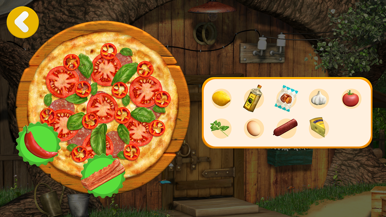 Mascha und der Bär Pizzeria! Koch Spiele für Kinder! Kochen und Backen ...