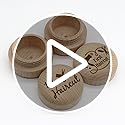 Amazon.com: Liannan Custom Wooden First Haircut Curl Keepsake,Baby's ...