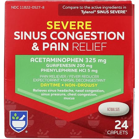 Amazon.com: Rite Aid Sinus Pressure and Congestion Non-Drowsy Relief PE ...