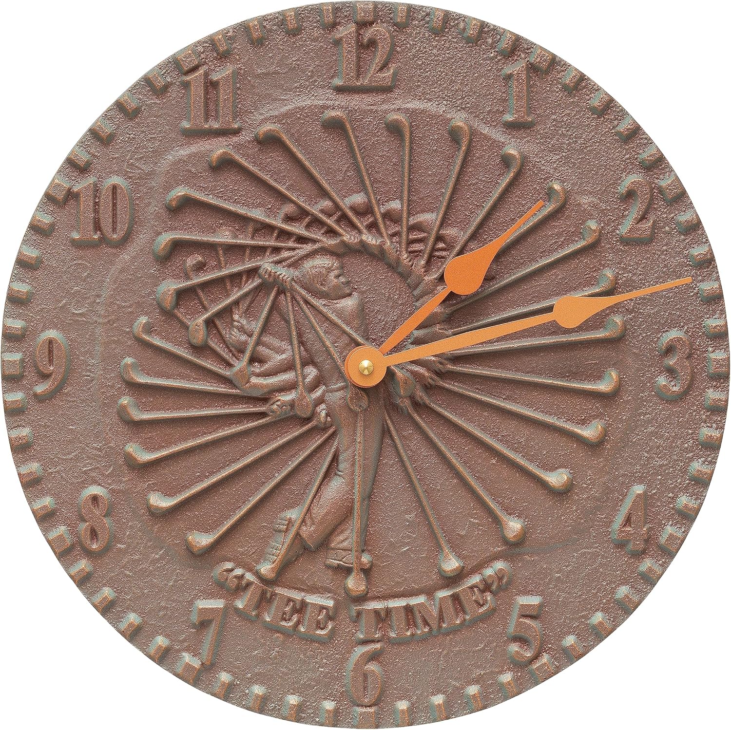 Amazon.com: Whitehall Products Golfer Clock, Copper Verdi : Home & Kitchen