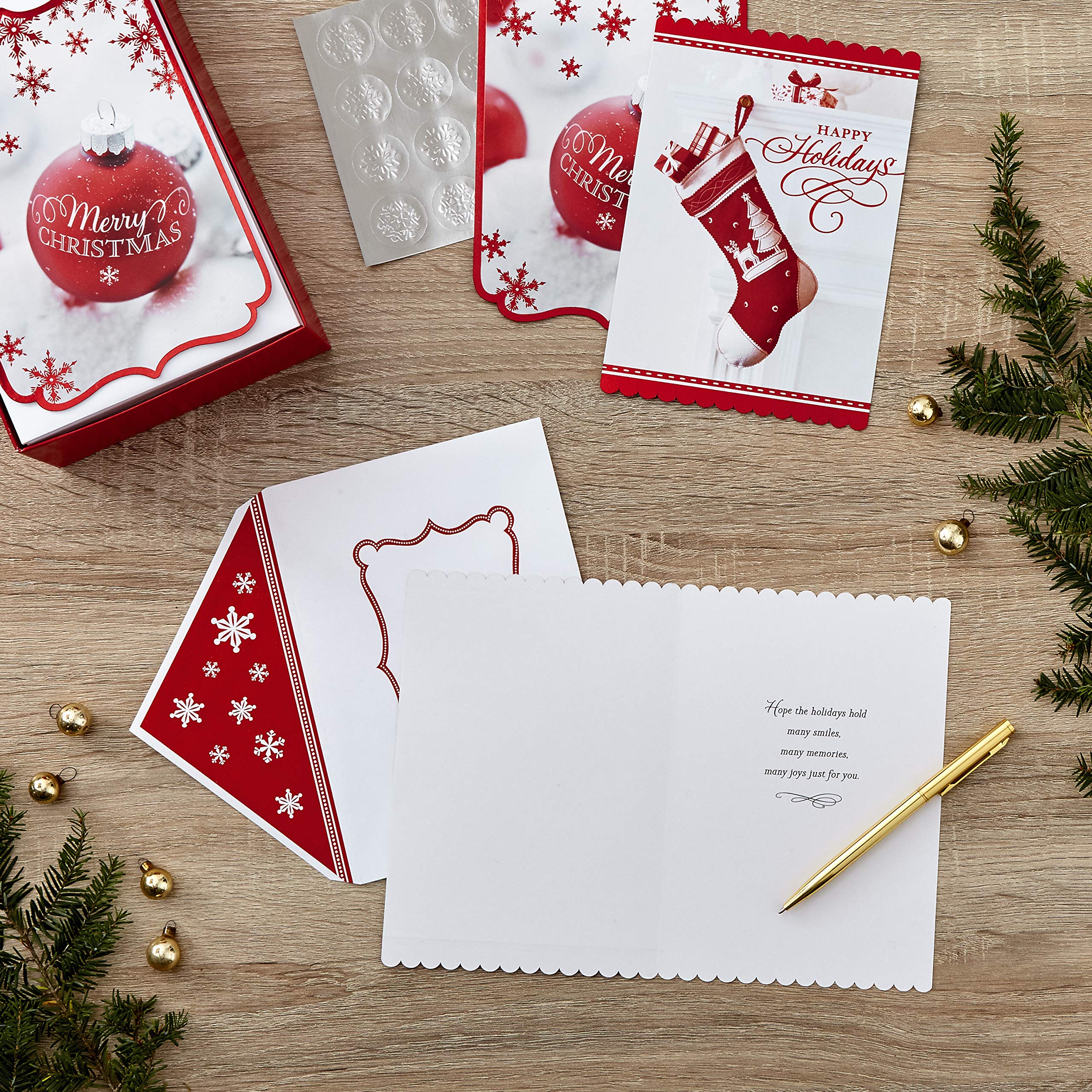 Buy Hallmark Boxed Holiday Cards (Season's Greetings Snowflake, 40 ...