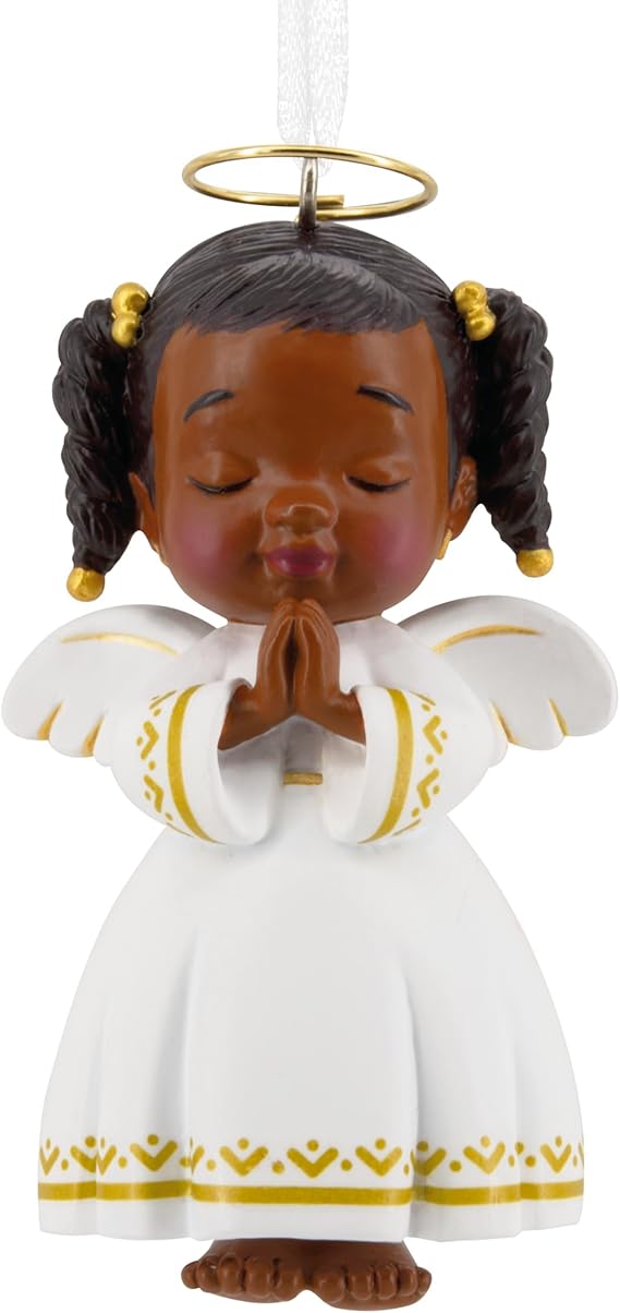 Amazon.com: Hallmark Mahogany Angel Christmas Ornament : Home & Kitchen