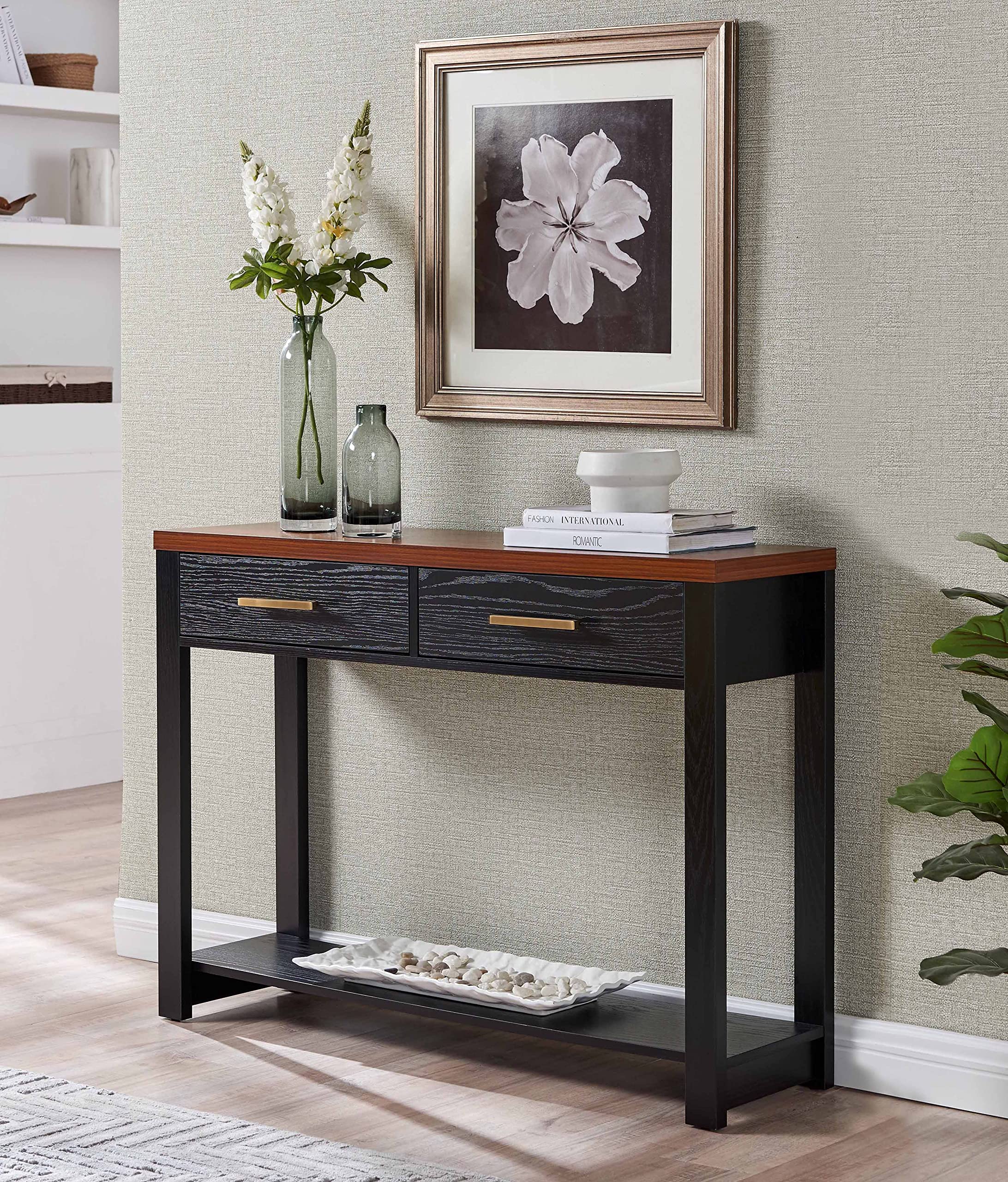 Amazon.com: Kings Brand Furniture - Modern Console Table with 2 Storage ...
