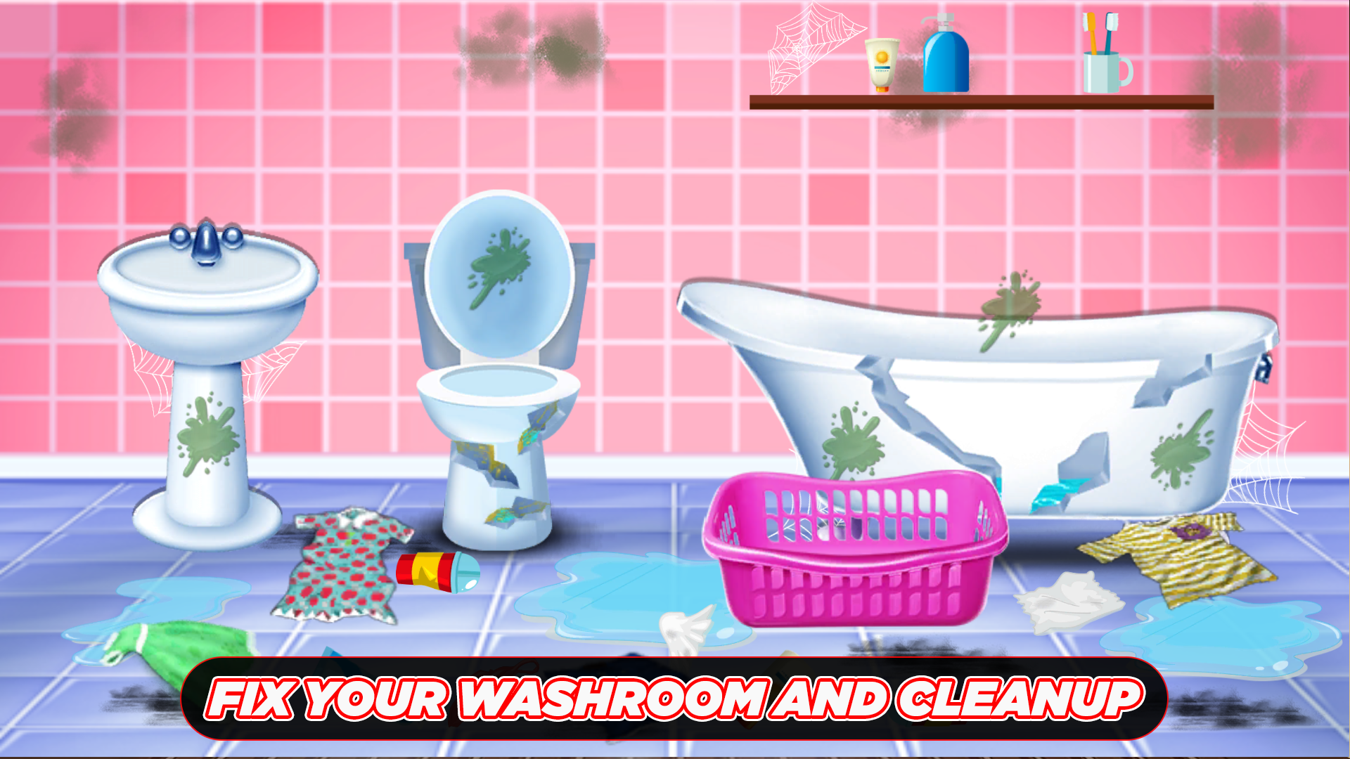 Washroom Cleanup 3D House Bath : Cleaning Games For Girls - App on ...