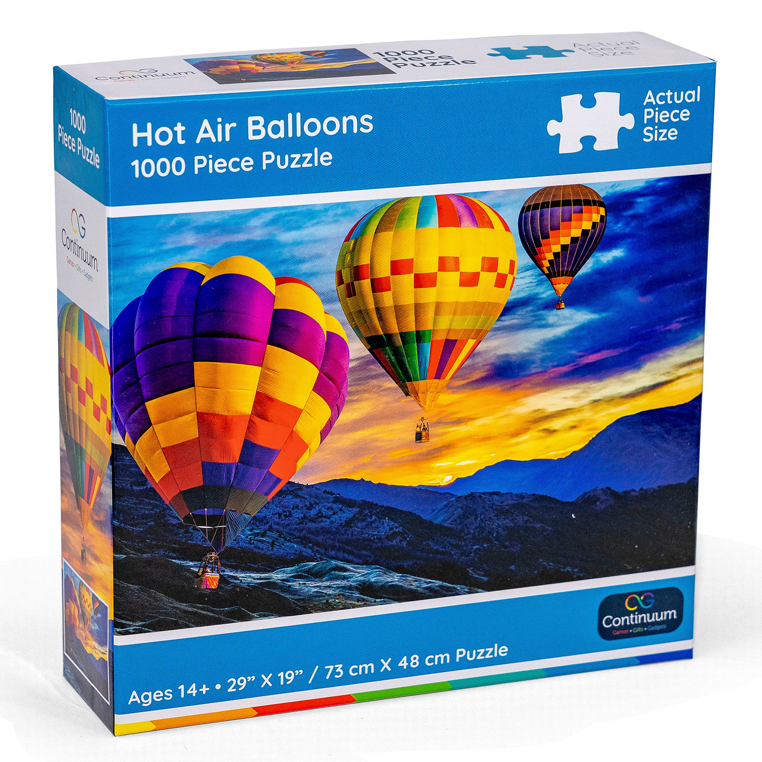 Amazon.com: Continuum Games Hot Air Balloons 1000 Piece Jigsaw Puzzle ...