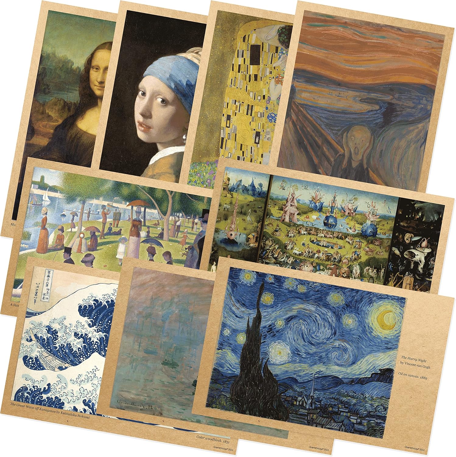 Amazon.com: Quarterhouse Famous Paintings in History Poster Set, Art ...