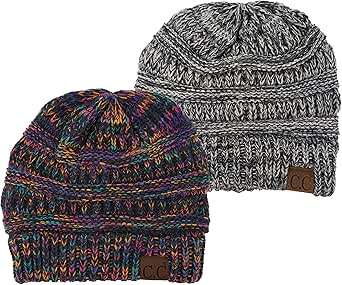 Funky Junque 4 Tone Beanie Bundle - Kaleidoscope #32 & Grey #31 (2 Pack) at Amazon Men’s ...