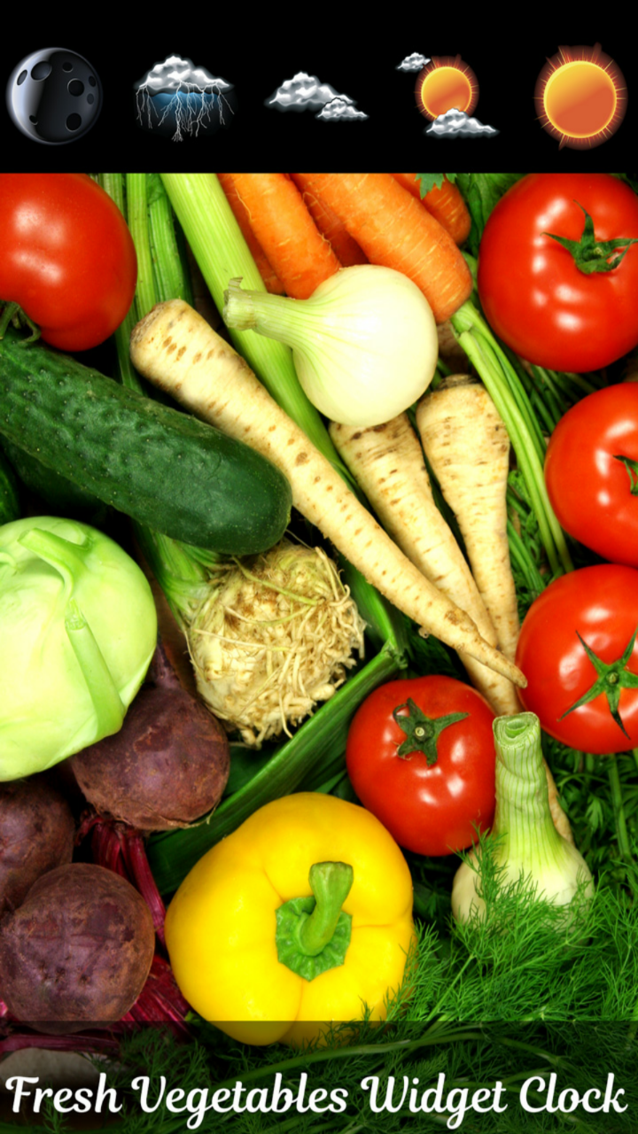 Fresh Vegetables Widget Clock - App on Amazon Appstore