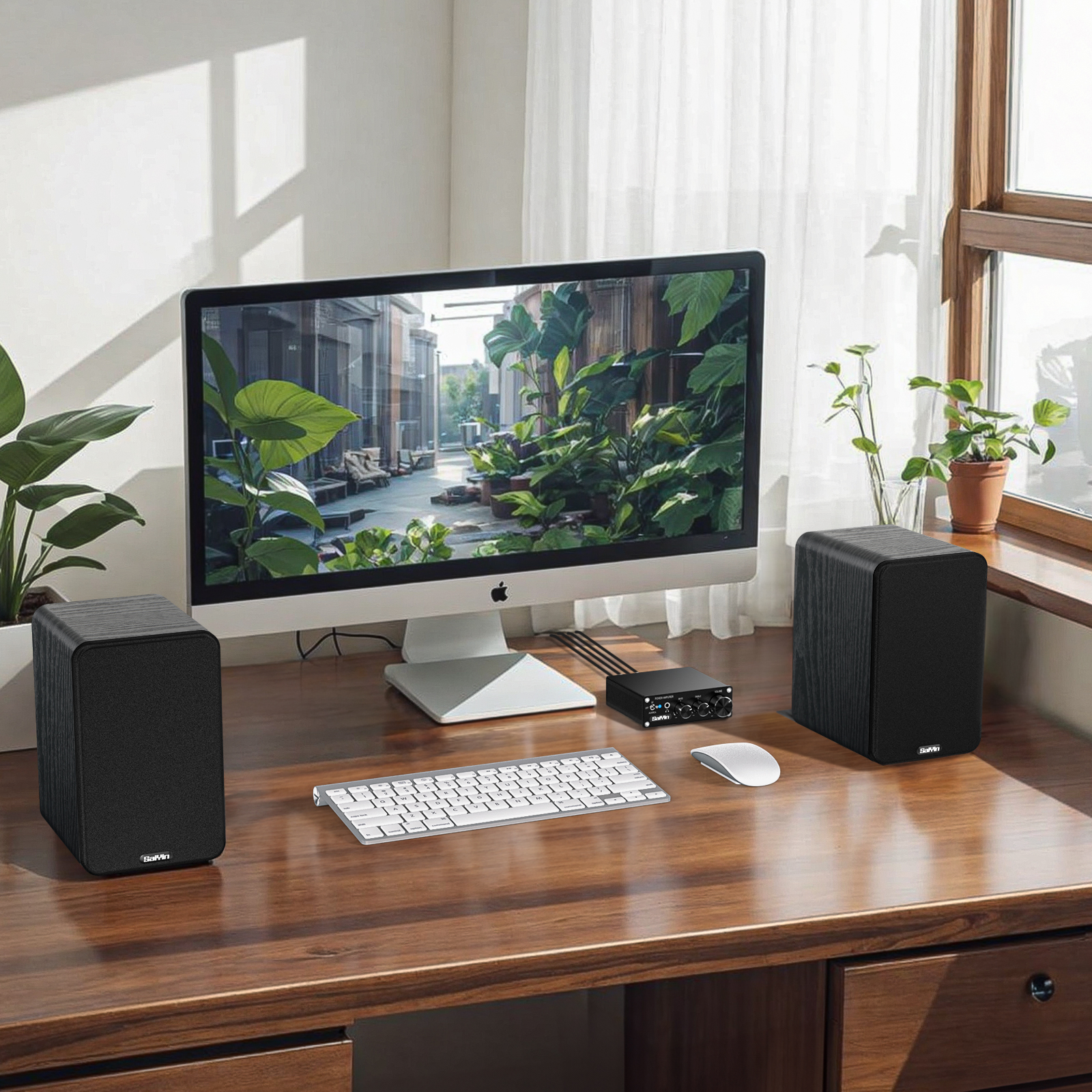Snapklik.com : Saiyin Passive Bookshelf Speakers For Desktop Stereo Or ...