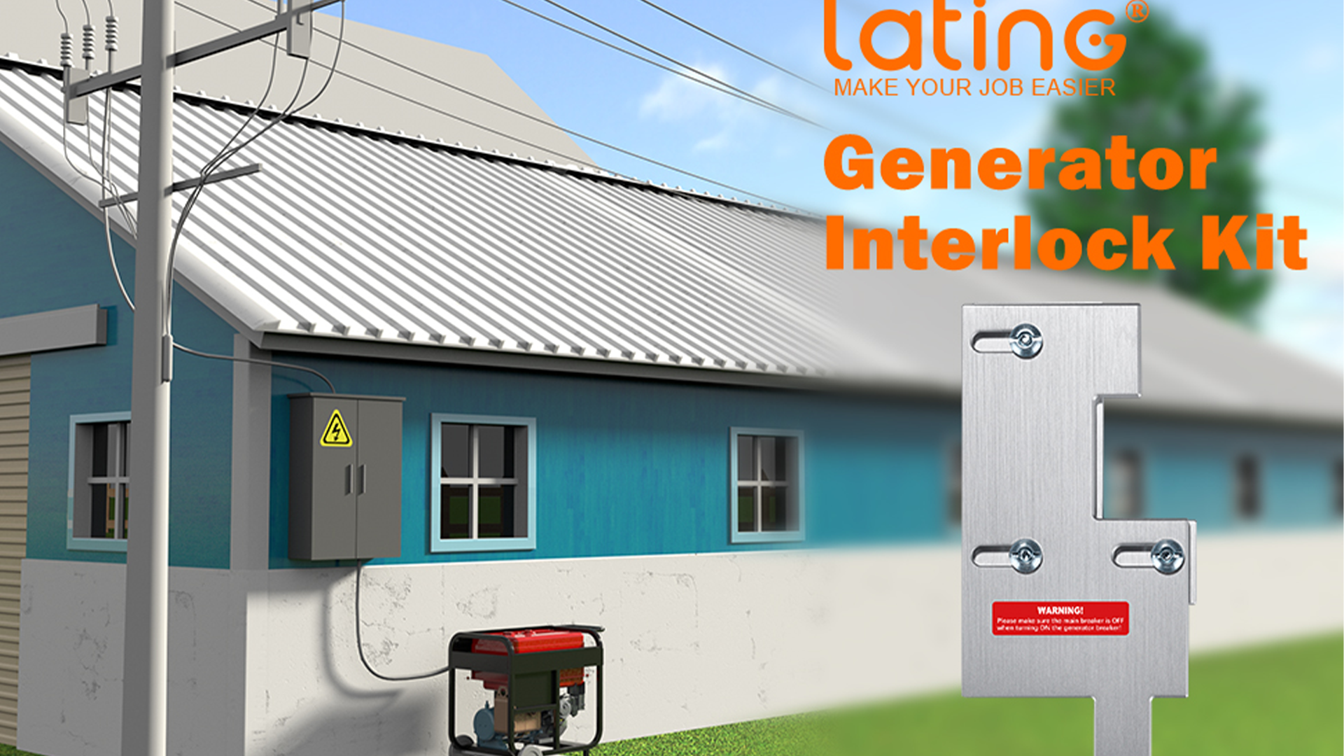 Watch LATING Interlock Kit for GE Single Vertical Throw Panels. on ...