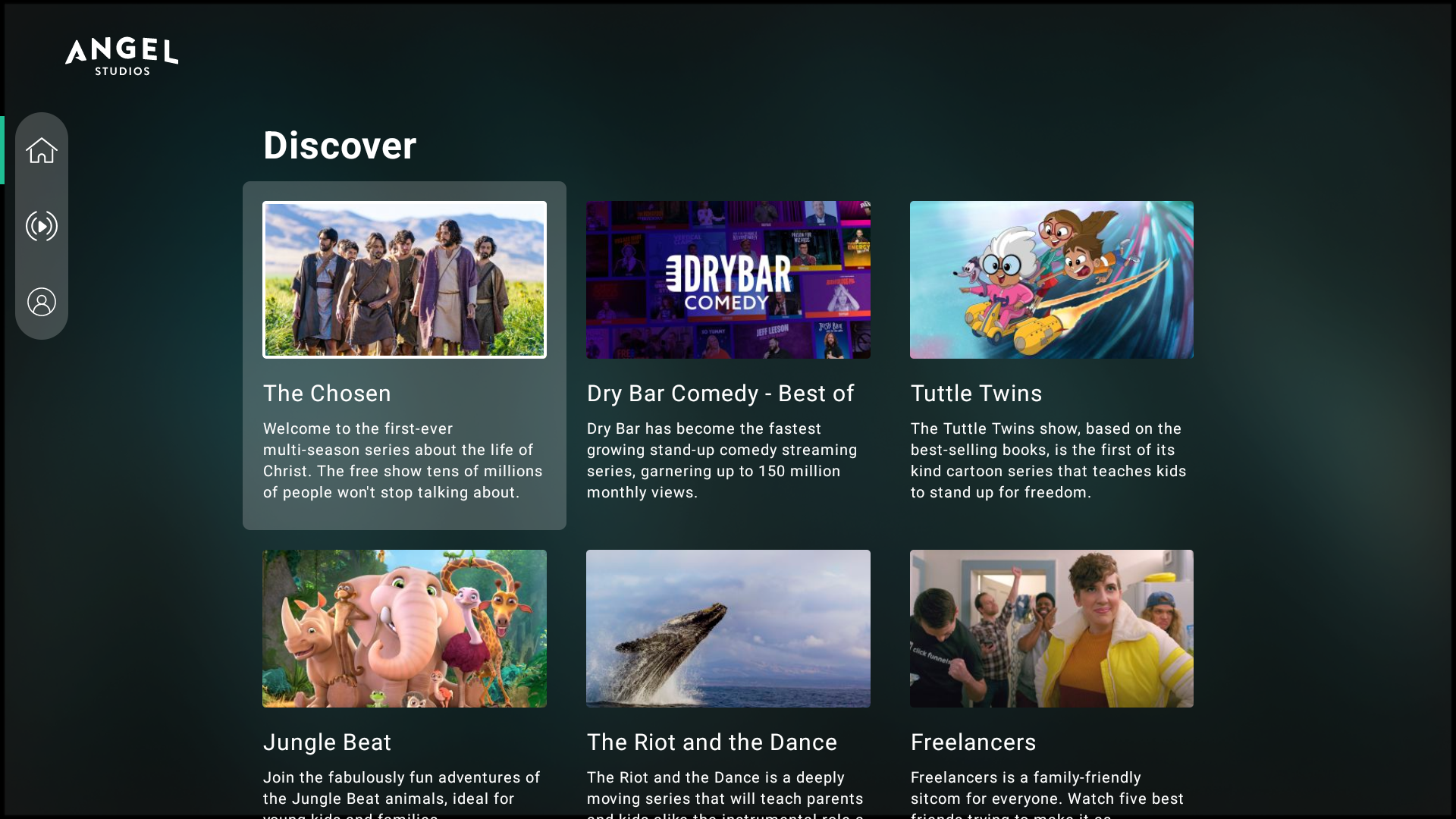 Angel Studios: Stream The Chosen, The Wingfeather Saga, Dry Bar Comedy ...