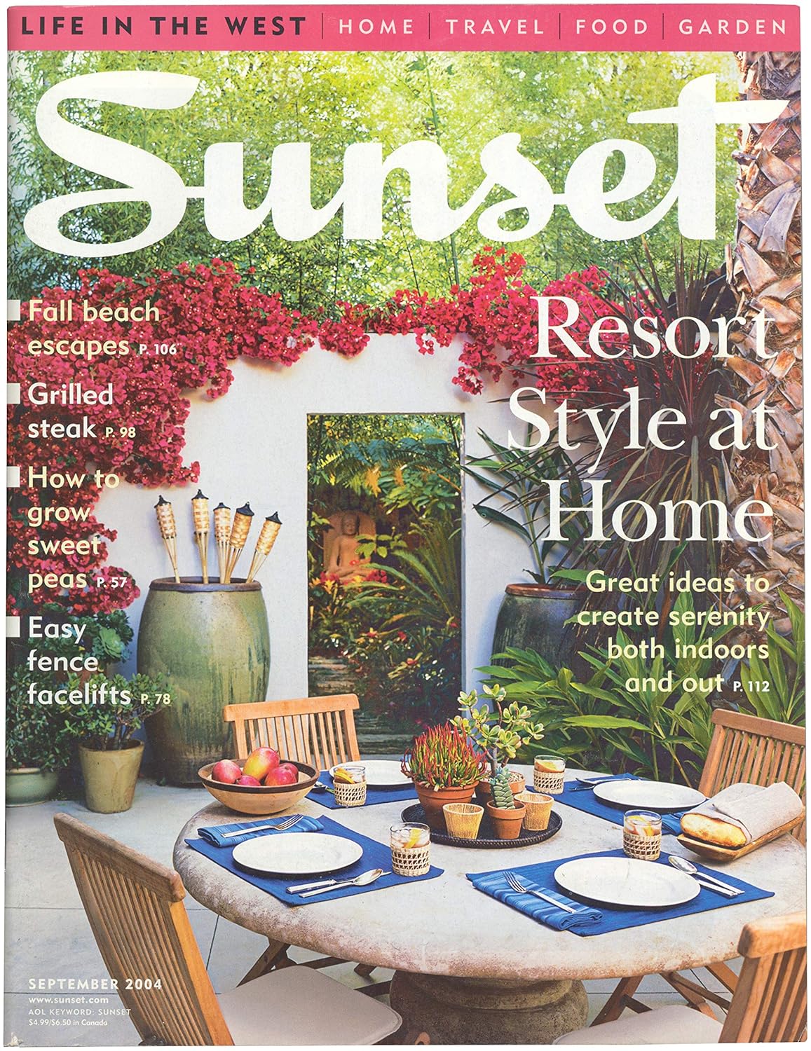 Sunset Magazine September 2004: Katie Tamony: Amazon.com: Books