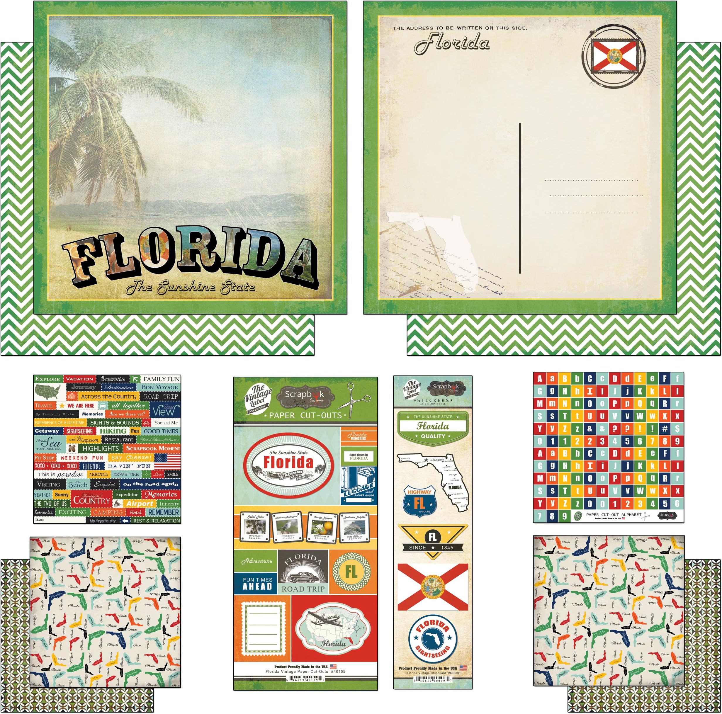 Amazon.com: Scrapbook Customs Themed Paper and Stickers Scrapbook Kit ...