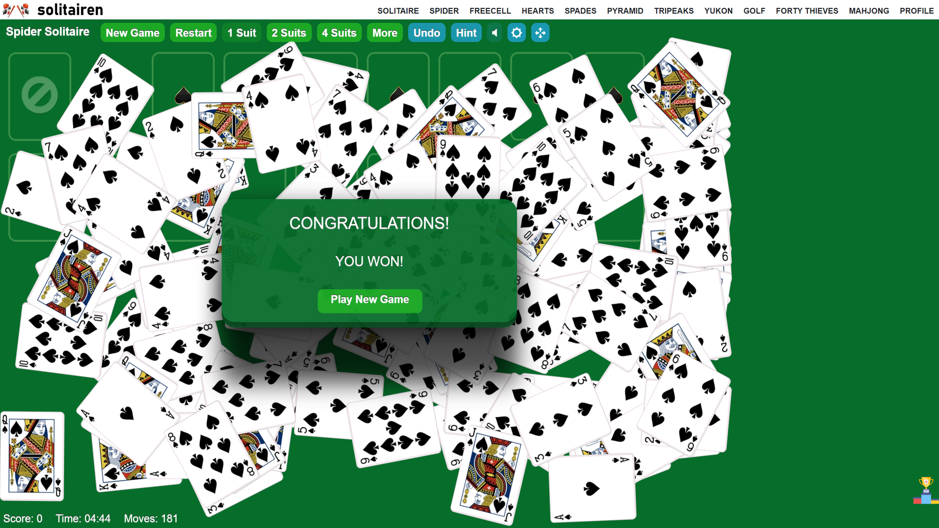 Spider Solitaire Solitairen - App on Amazon Appstore