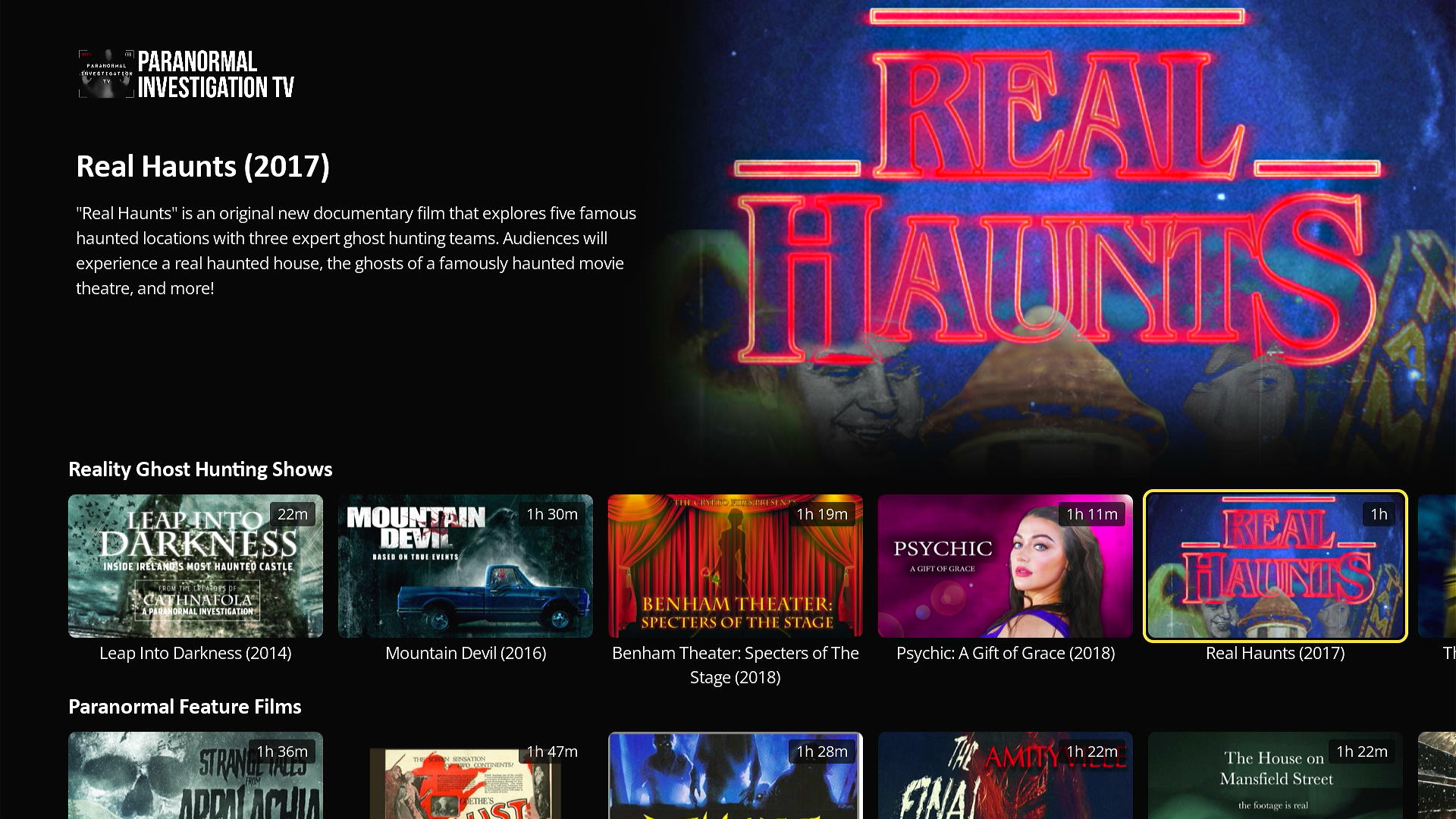 Paranormal Investigation TV - Real Ghost Hunting - Bigfoot - UFO ...