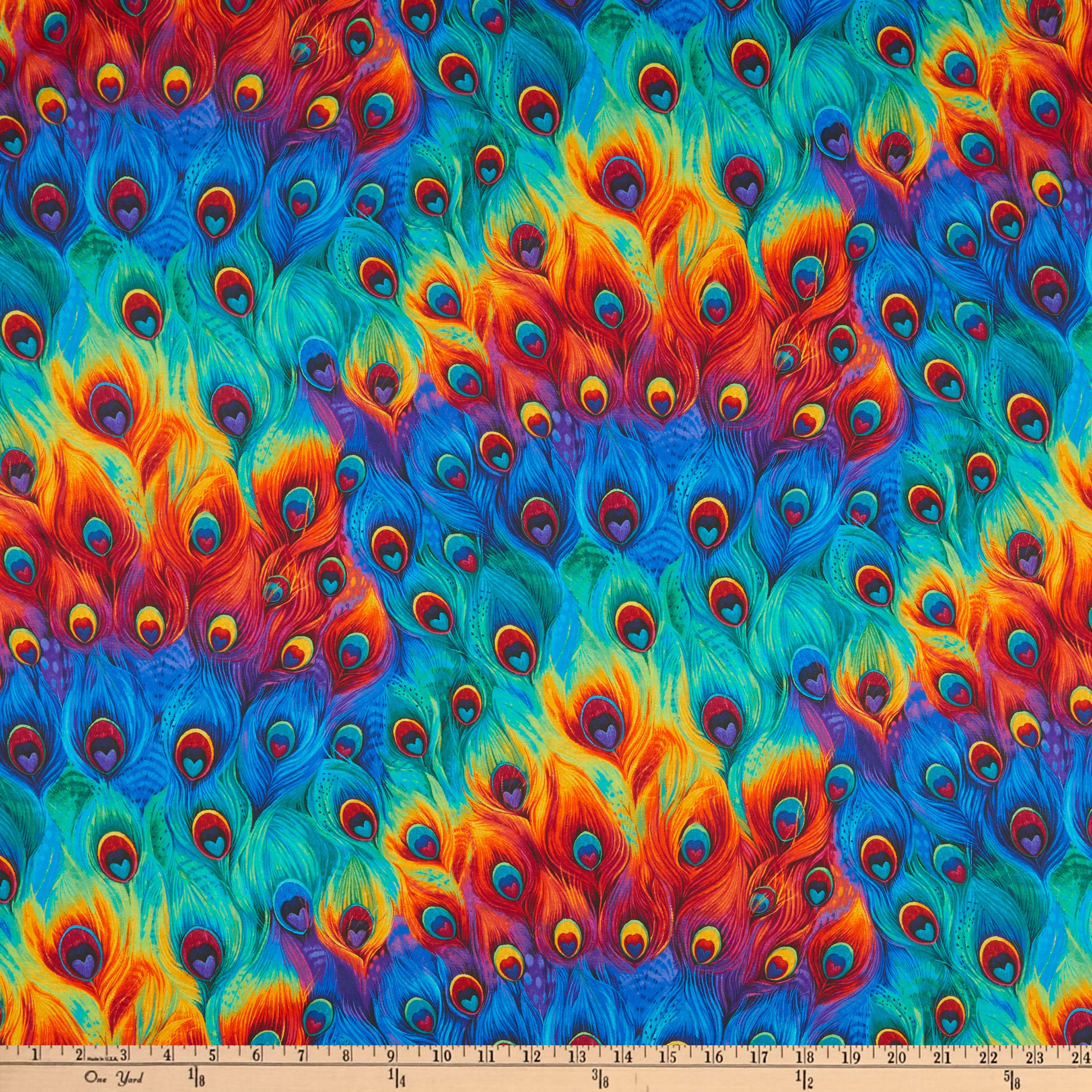 Rainbow Peacock Feathers