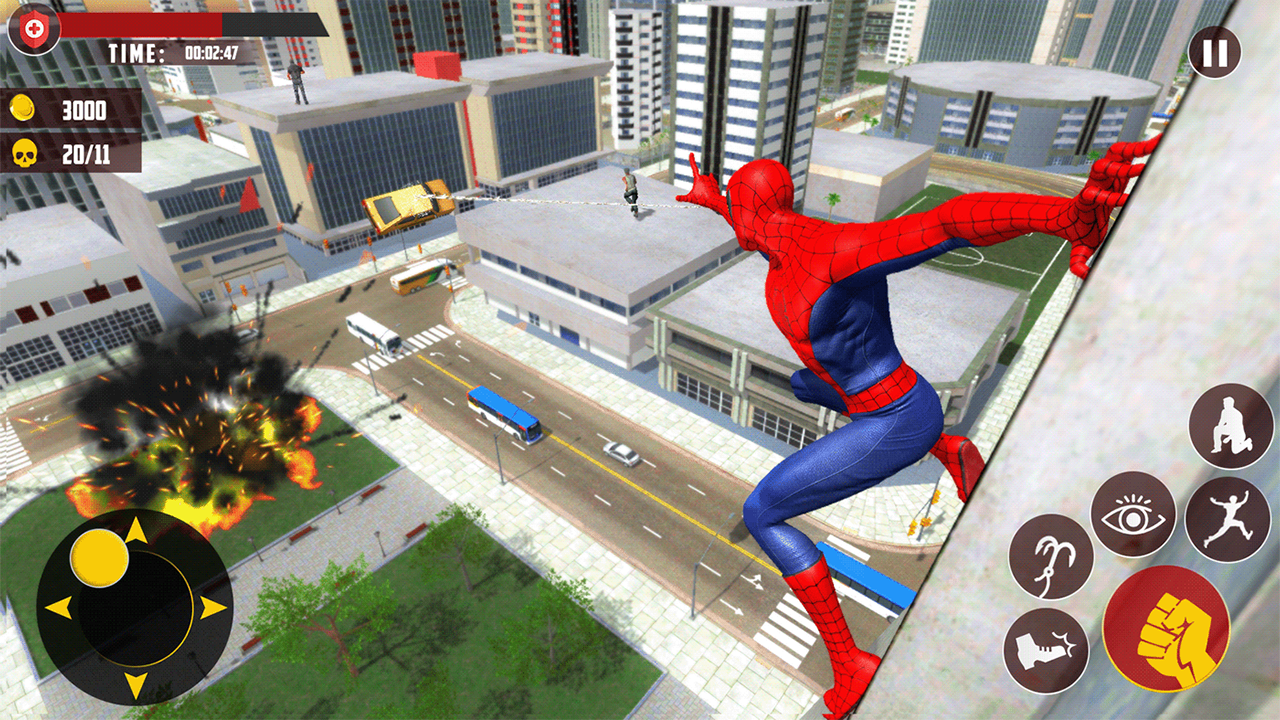 Spider Superhero Flying Game 3D: Gangster Mafia Fighting Spider Rope ...