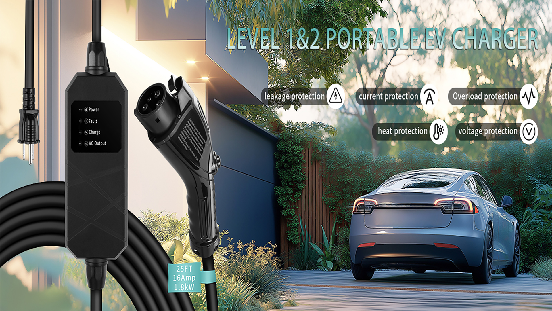 Watch MAX GREEN 16A Level 1 & 2 Portable EV Charger on Amazon Live