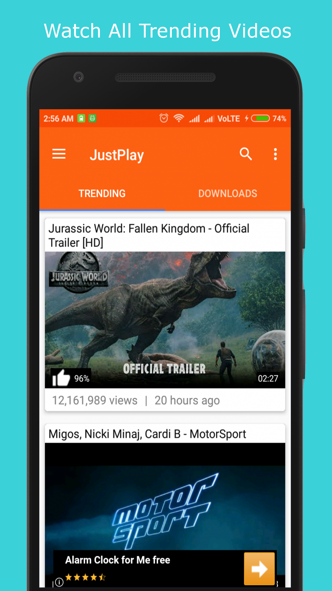 JustPlay - youtube video player - App on Amazon Appstore